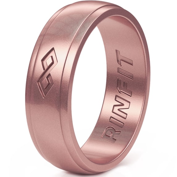 Rinfit Silicone Wedding Ring for Women - Soft Rubber Wedding Band ...