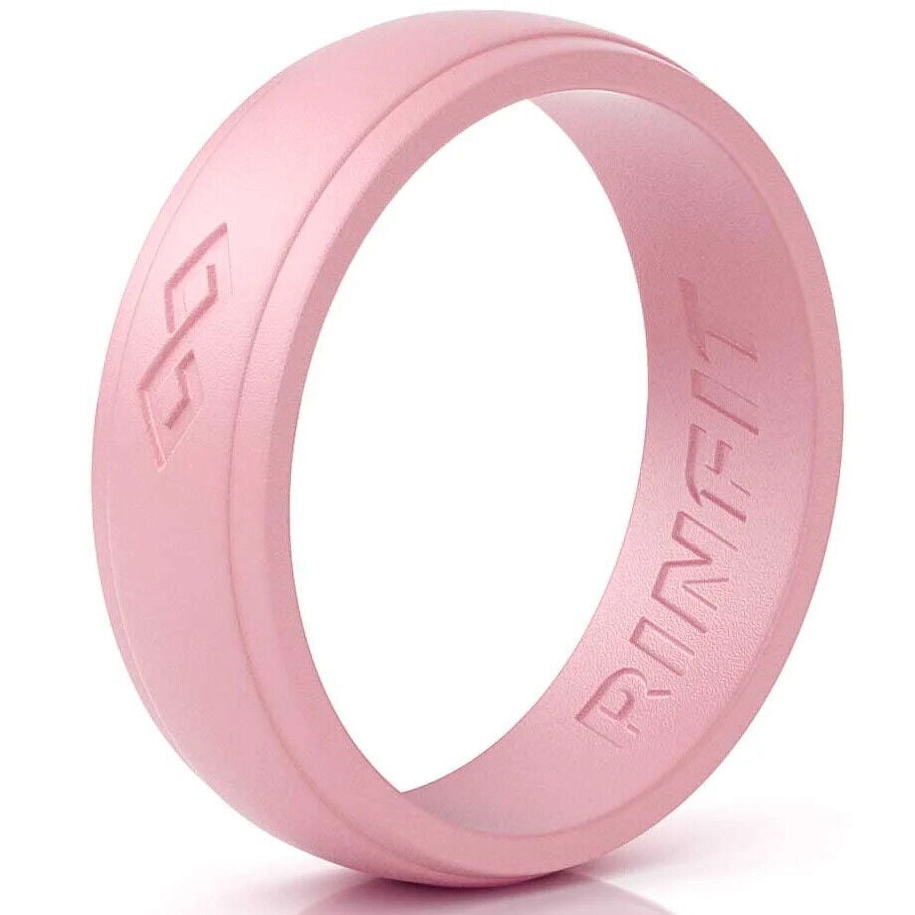 Rinfit Silicone Wedding Ring for Women - Soft Rubber Wedding Band ...