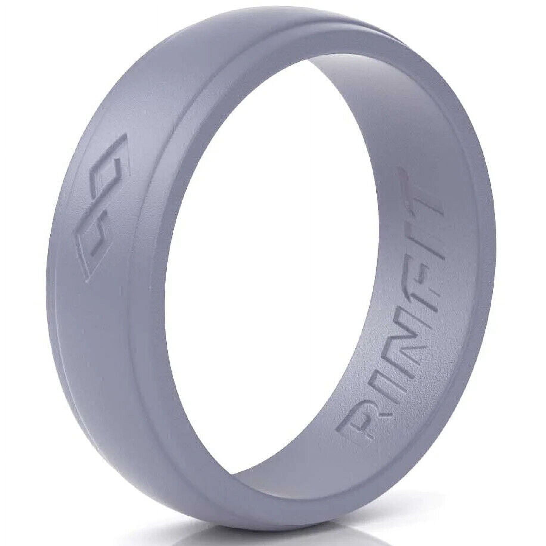 Rinfit Silicone Wedding Ring for Women - Soft Rubber Wedding Band ...