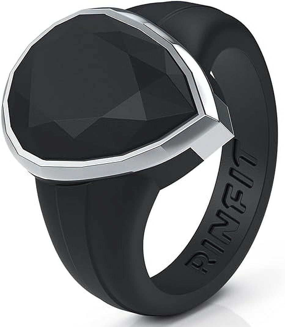 Rinfit Silicone Wedding Ring for Women - Soft Rubber Wedding Band ...