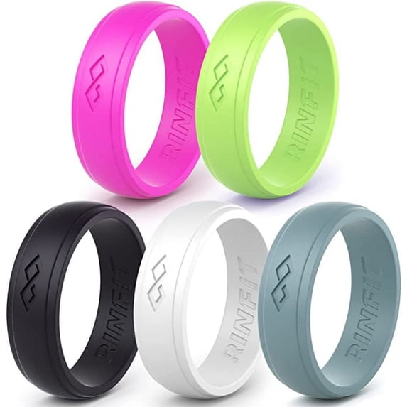 Rinfit Silicone Wedding Rings for Women - Infinity Collection - 5 Rings ...