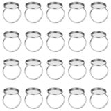 HOMEMAXS 20Pcs Adjustable Stainless Steel Ring Base for Jewelry Making ...