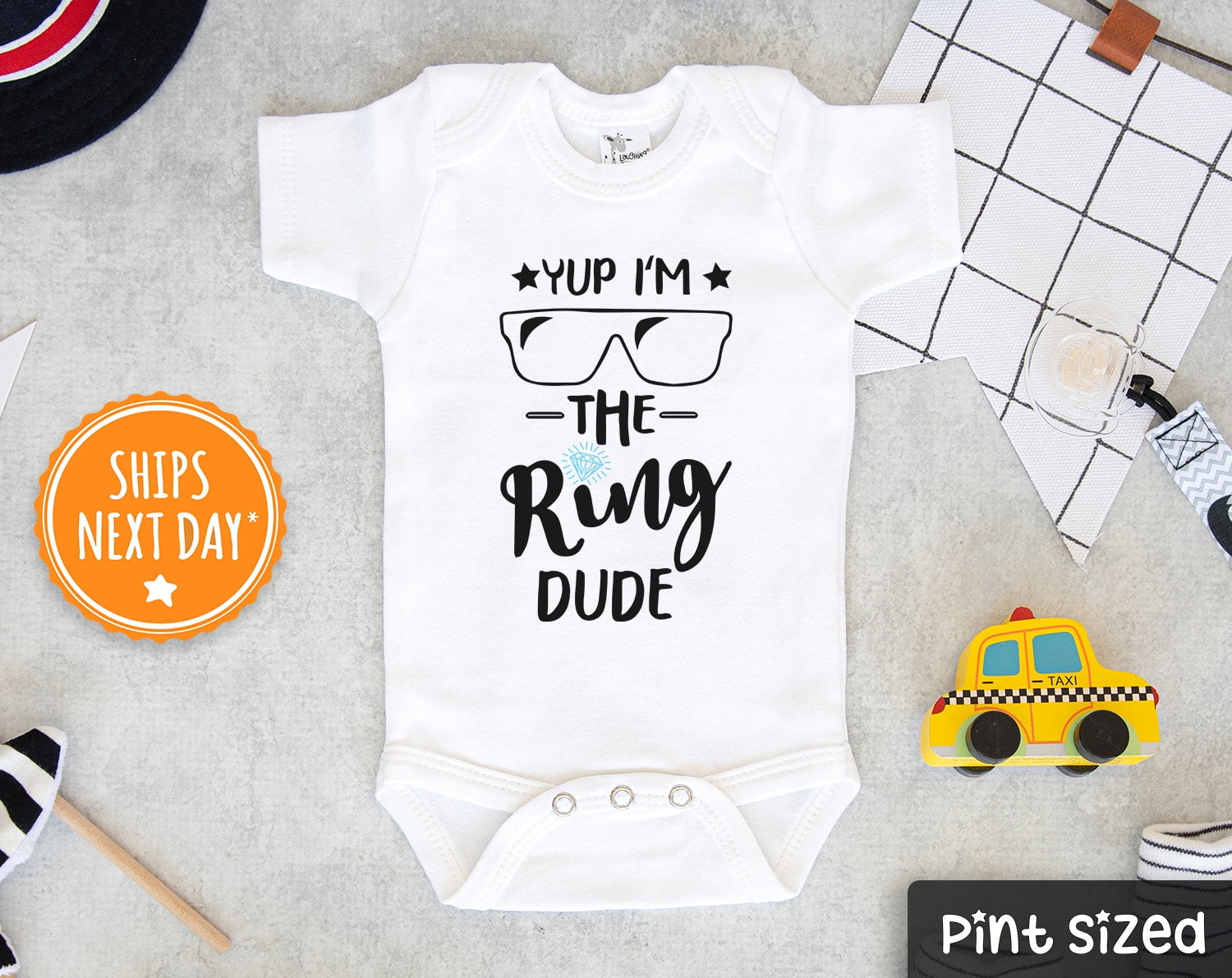 Ring Bearer Baby Onesie, Ring Security Onesie, Cute Ring Dude Bodysuit ...