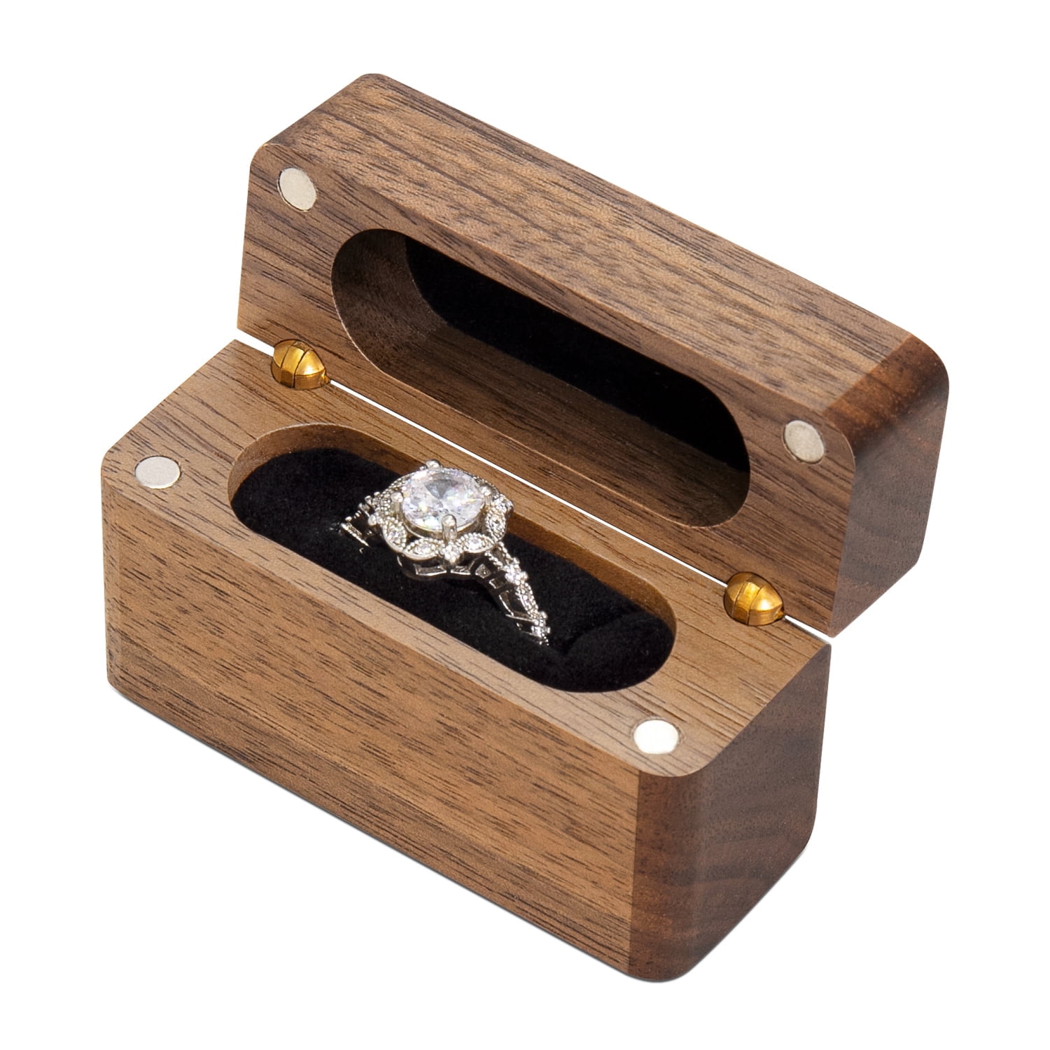 Ring Bearer Box for Wedding Ceremony Engraved Wooden Holder for Little ...