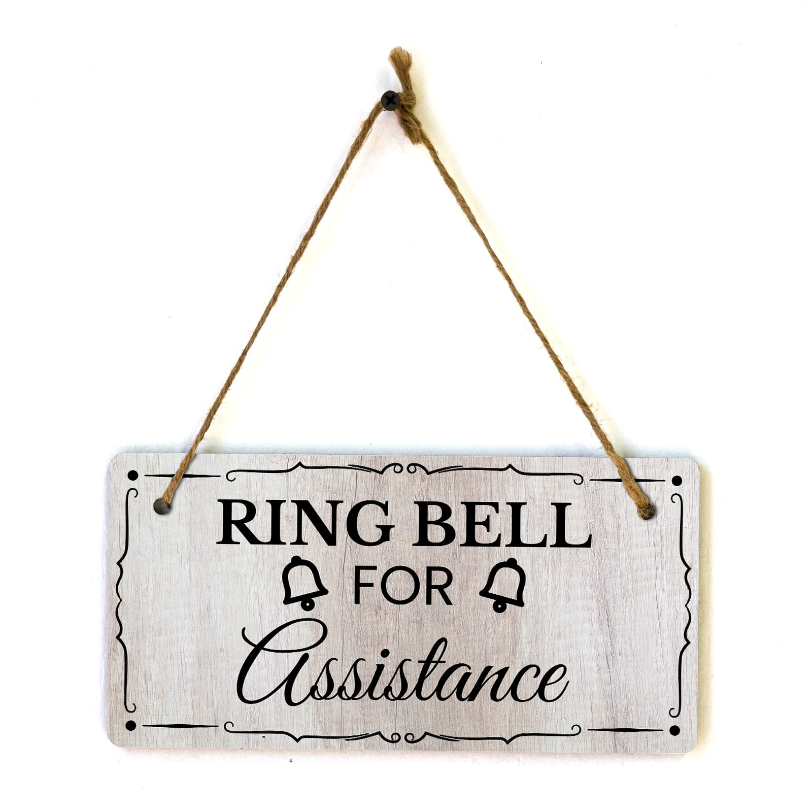 Ring Bell For Assistance 5x10 Hanging Wall or Door Sign | Warm ...