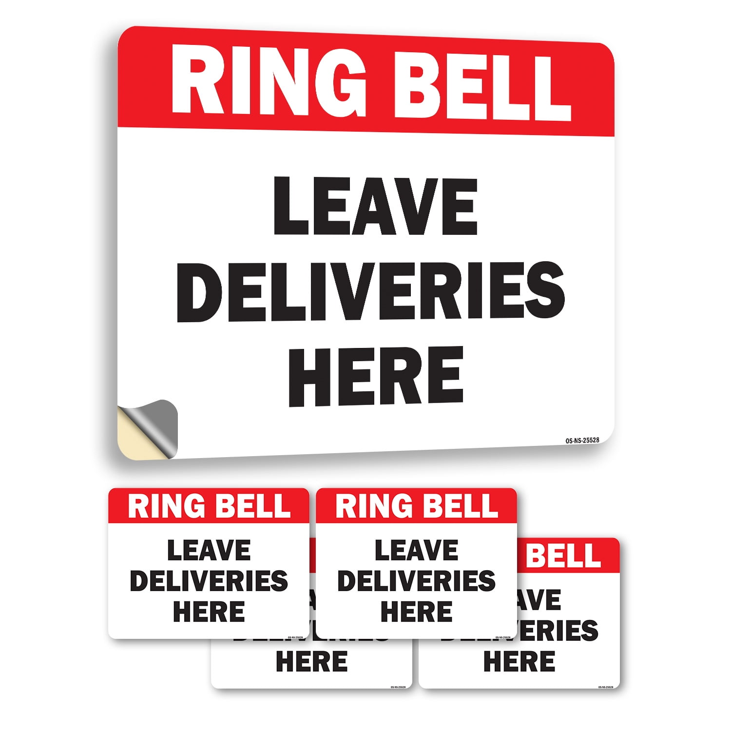 Ring Bell Leave Deliveries Here Public Safety Vinyl Decal Label 10 Inch ...