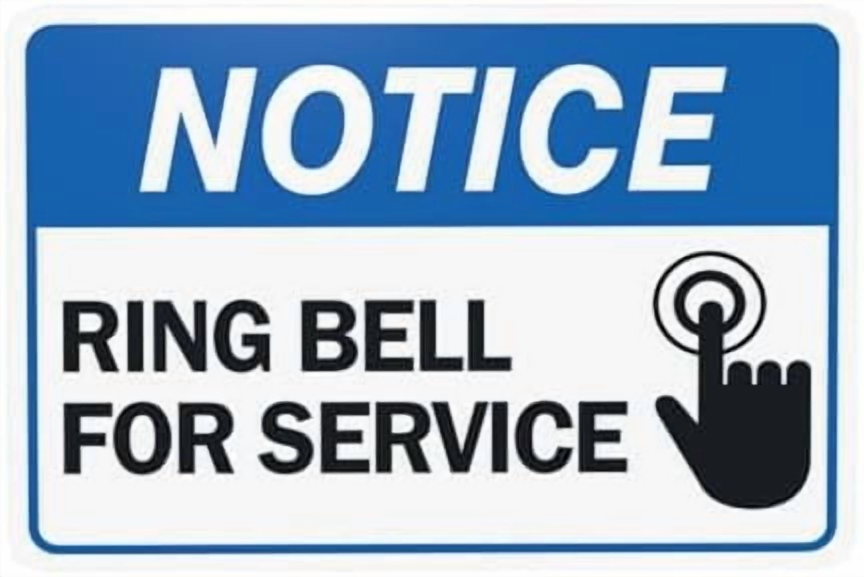 Ring Bell for Service Warning Sign, Office Metal Signs for Home ...