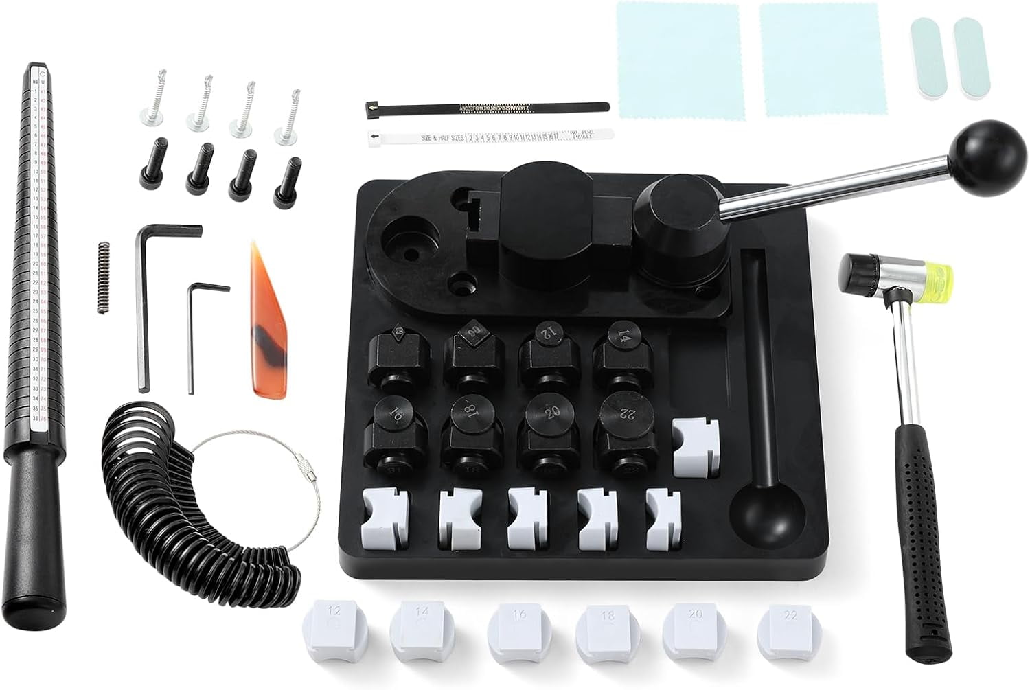 Ring Bender Tool for Jewelry Making with Nylon Dies, Ring Measuring Set ...