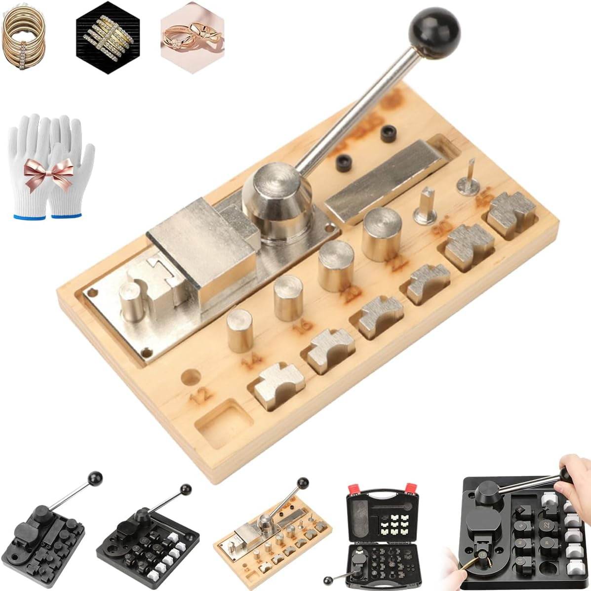 Ring Bending Tool,Metal Wire Bending Jig Set with Adjustable Dies,Ring ...