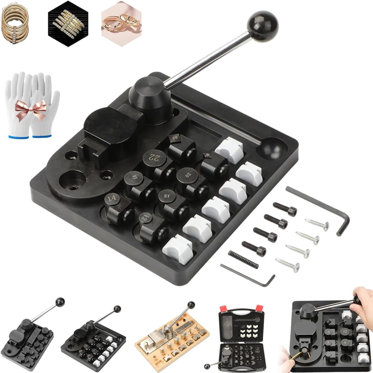 Ring Bending Tool,Metal Wire Bending Jig Set with Adjustable Dies,Ring ...