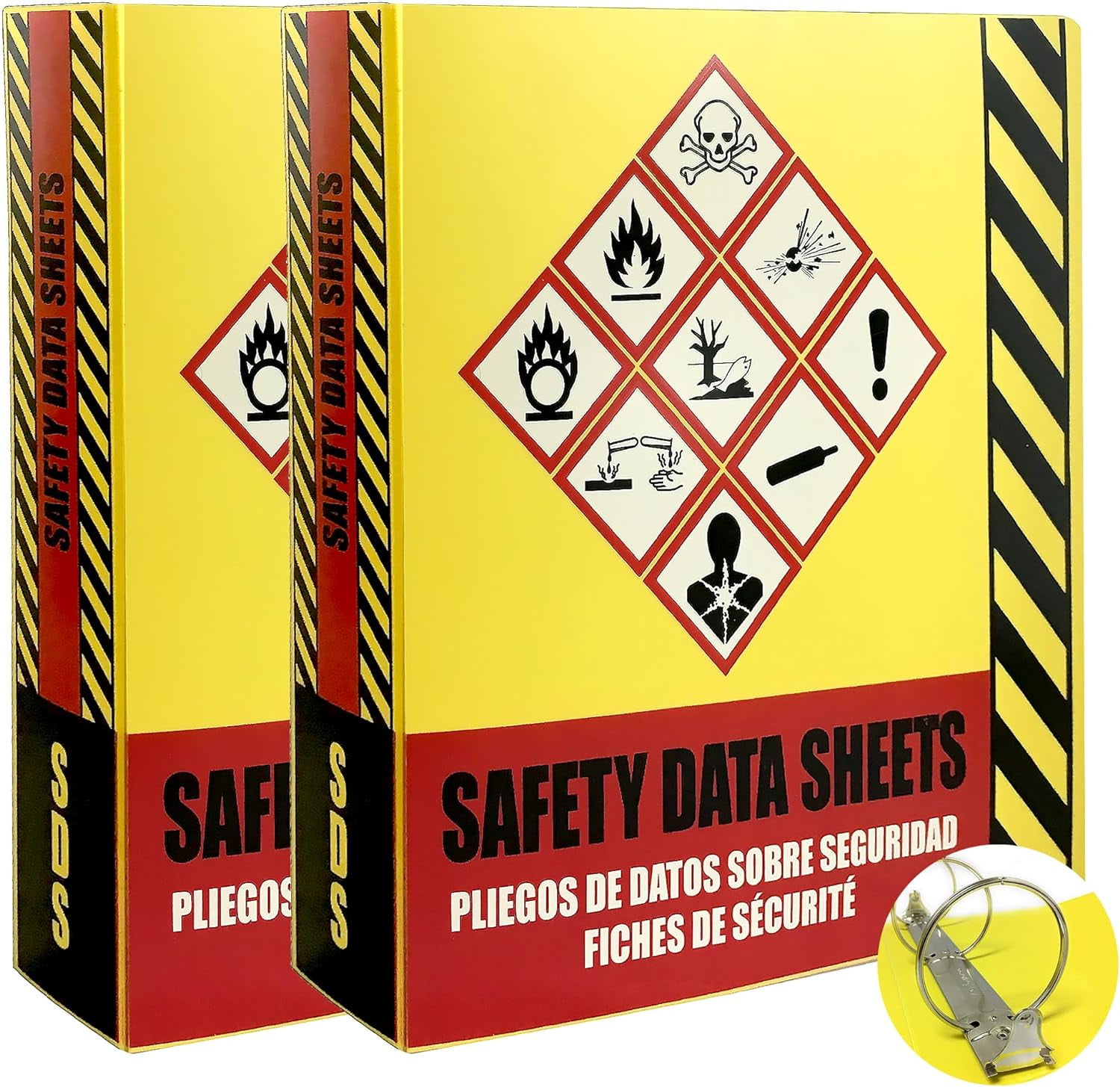 Ring Binder Depot 2 Pack of SDS Binder, Heavy Duty 3 Ring Binder with 1 ...