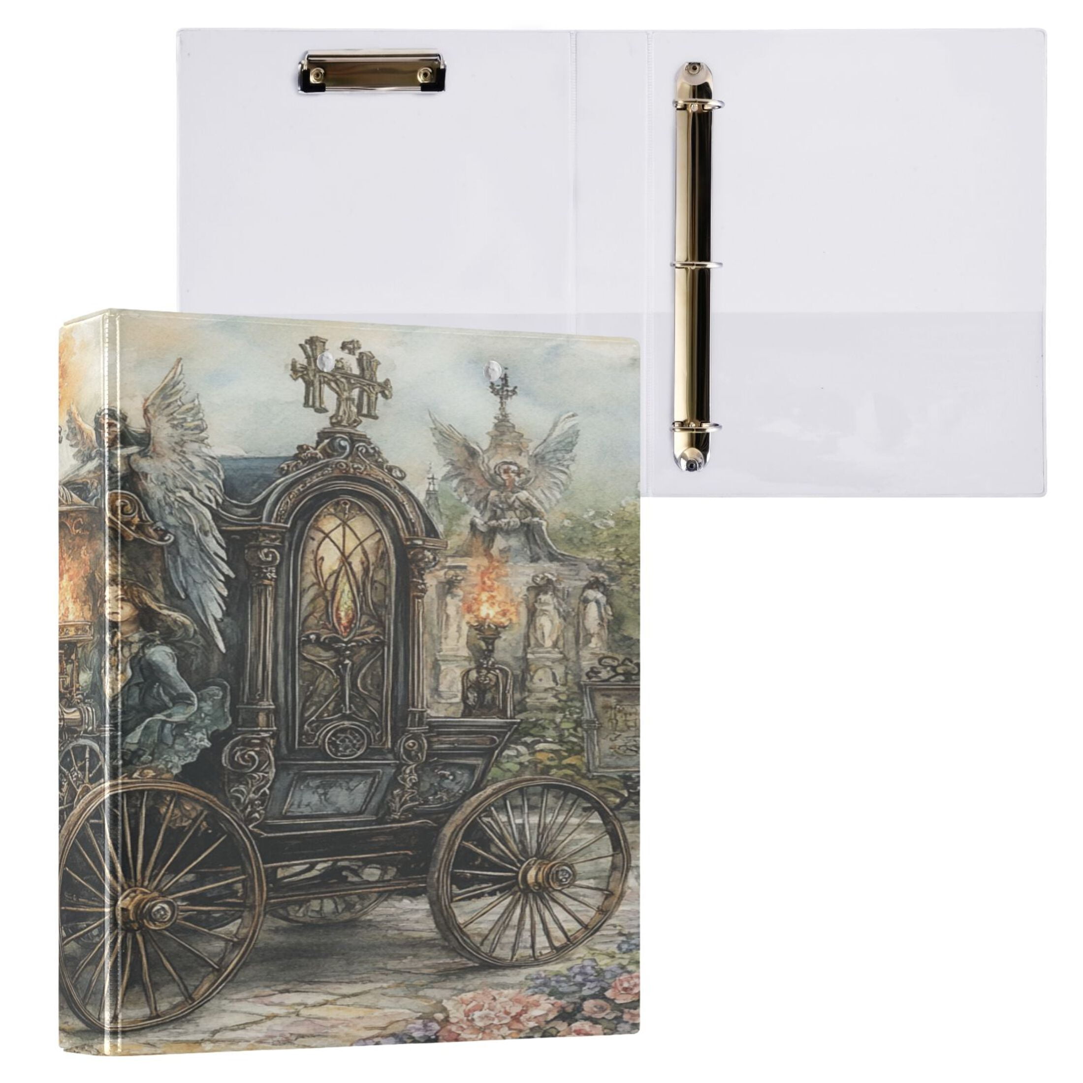 Ring Binders Art Steampunk Train Painting Presentation1.5-inch, Slant ...