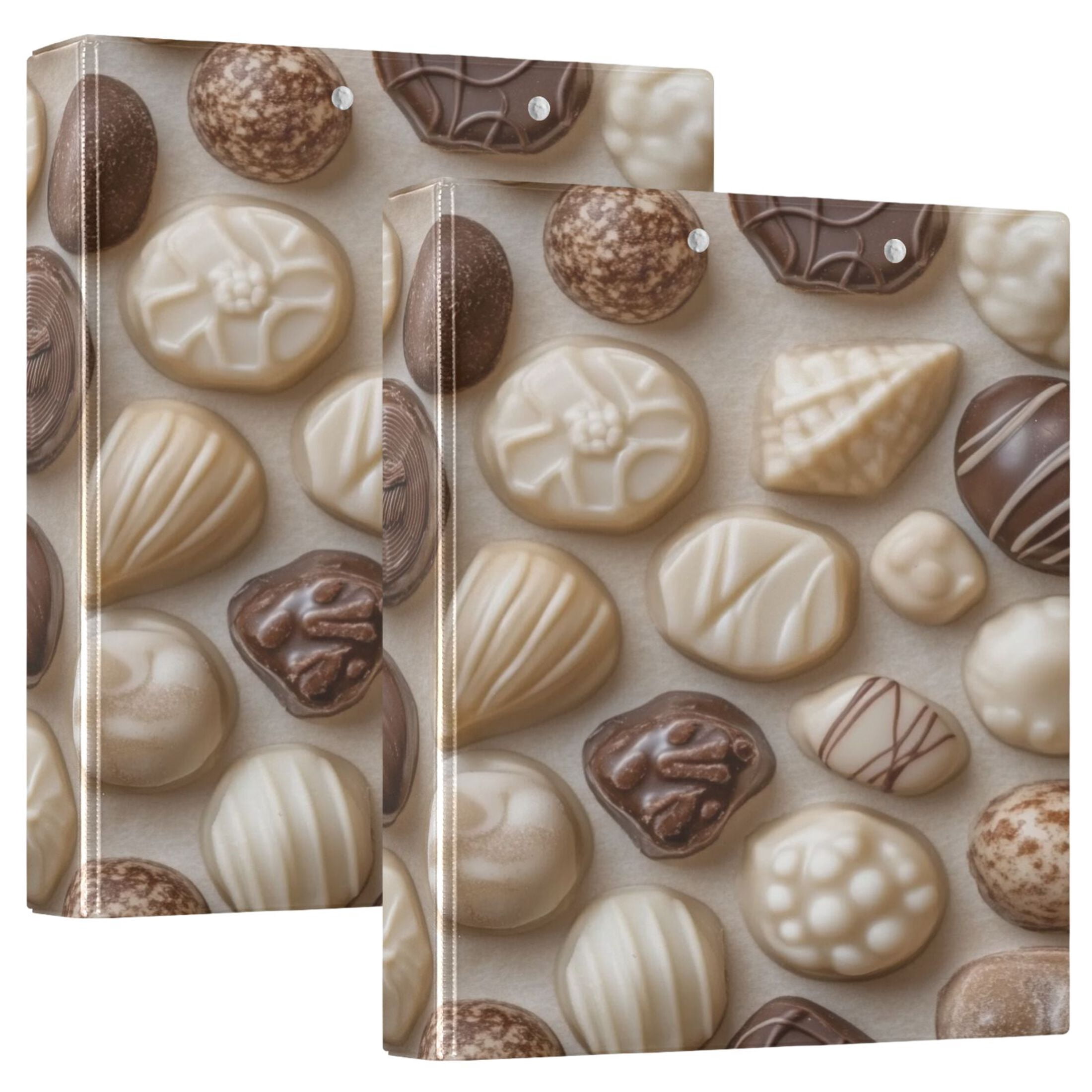 Ring Binders Assorted White and Milk Chocolates Presentation1.5-inch ...