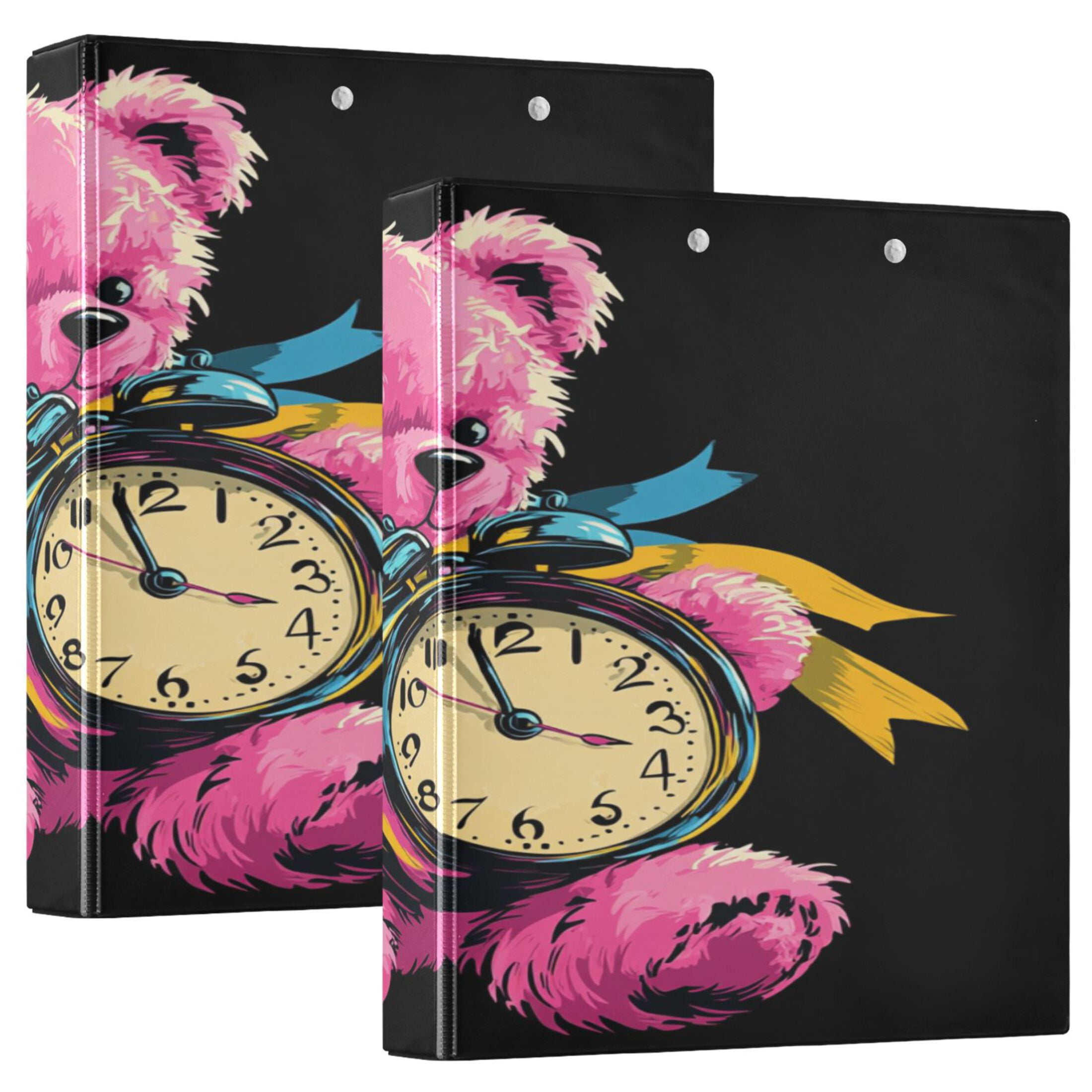Ring Binders Bear Explore Clock Presentation1.5-inch, Slant Ring One ...