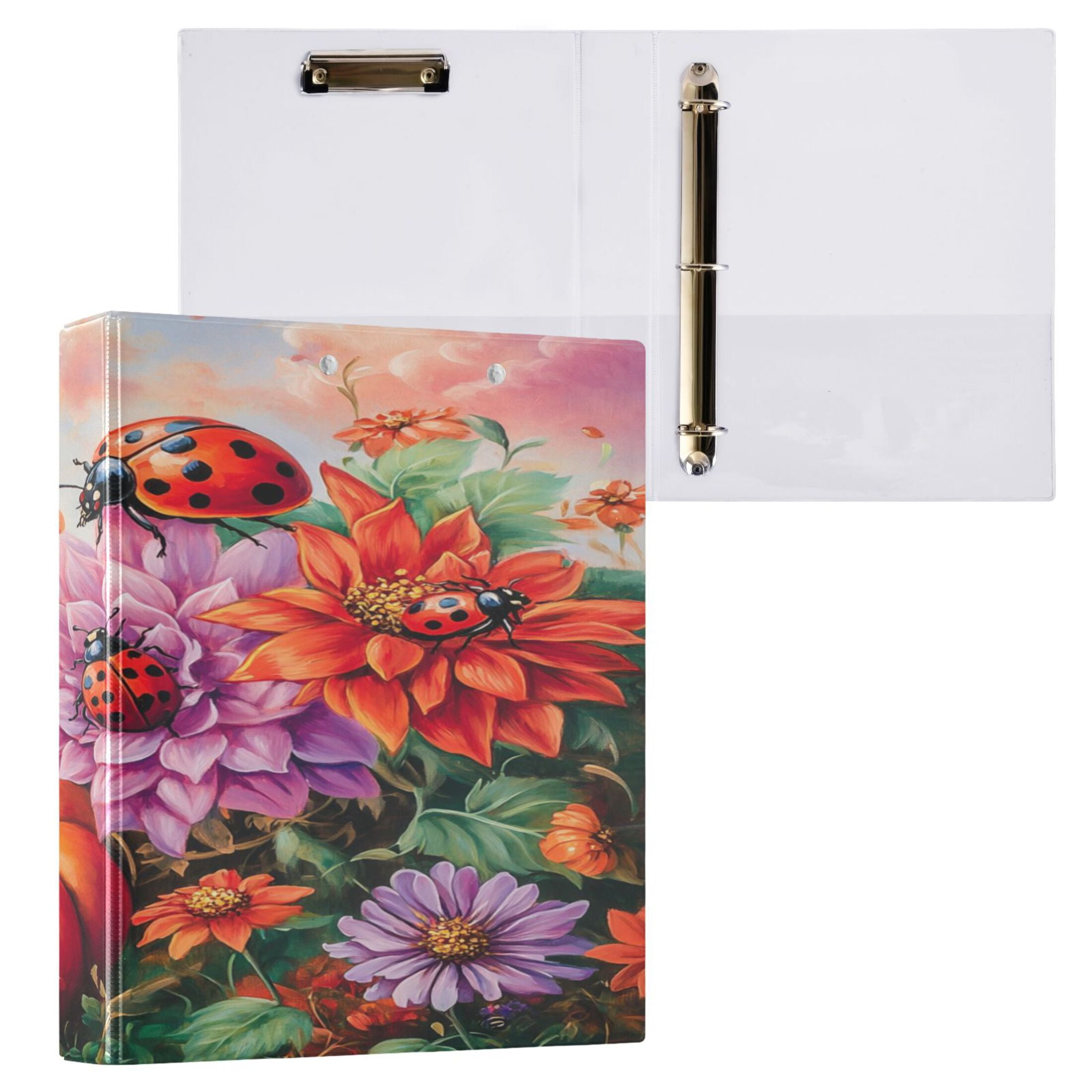 Ring Binders Blossoms and Bees Presentation1.5-inch, Slant Ring One ...