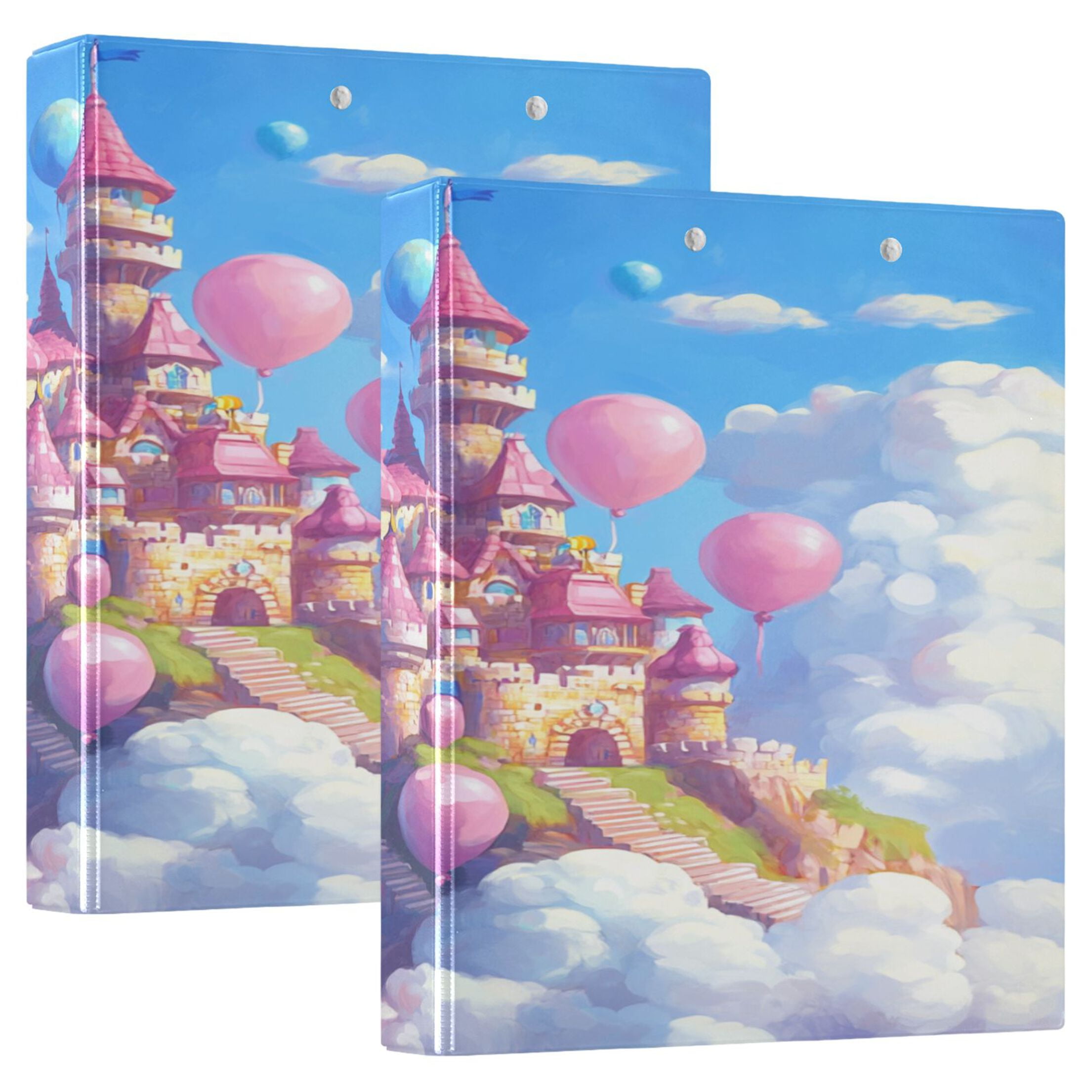 Ring Binders Cartoon Candy Castle Presentation1.5-inch, Slant Ring One ...
