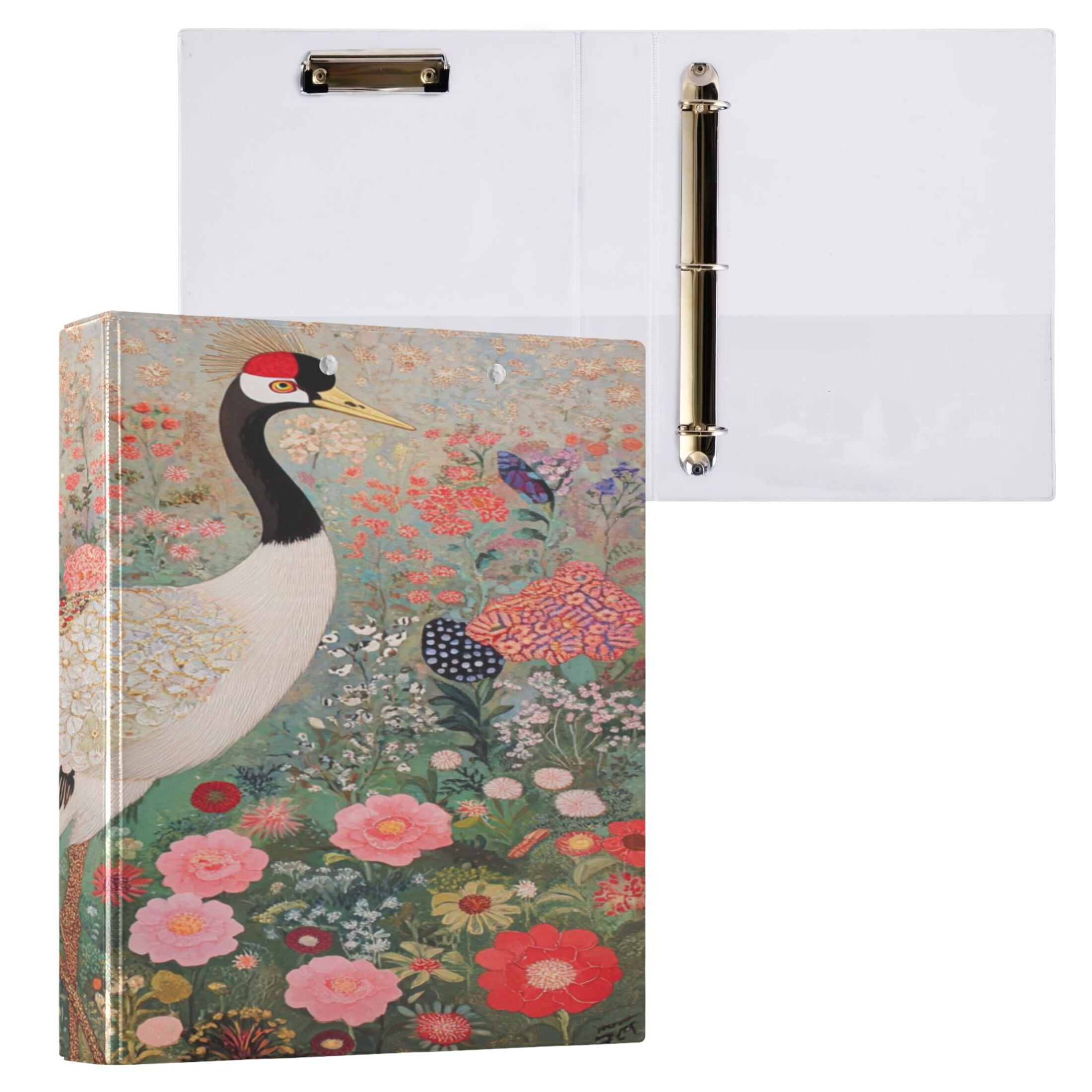 Ring Binders Crane in Floral Garde Presentation1.5-inch, Slant Ring One ...