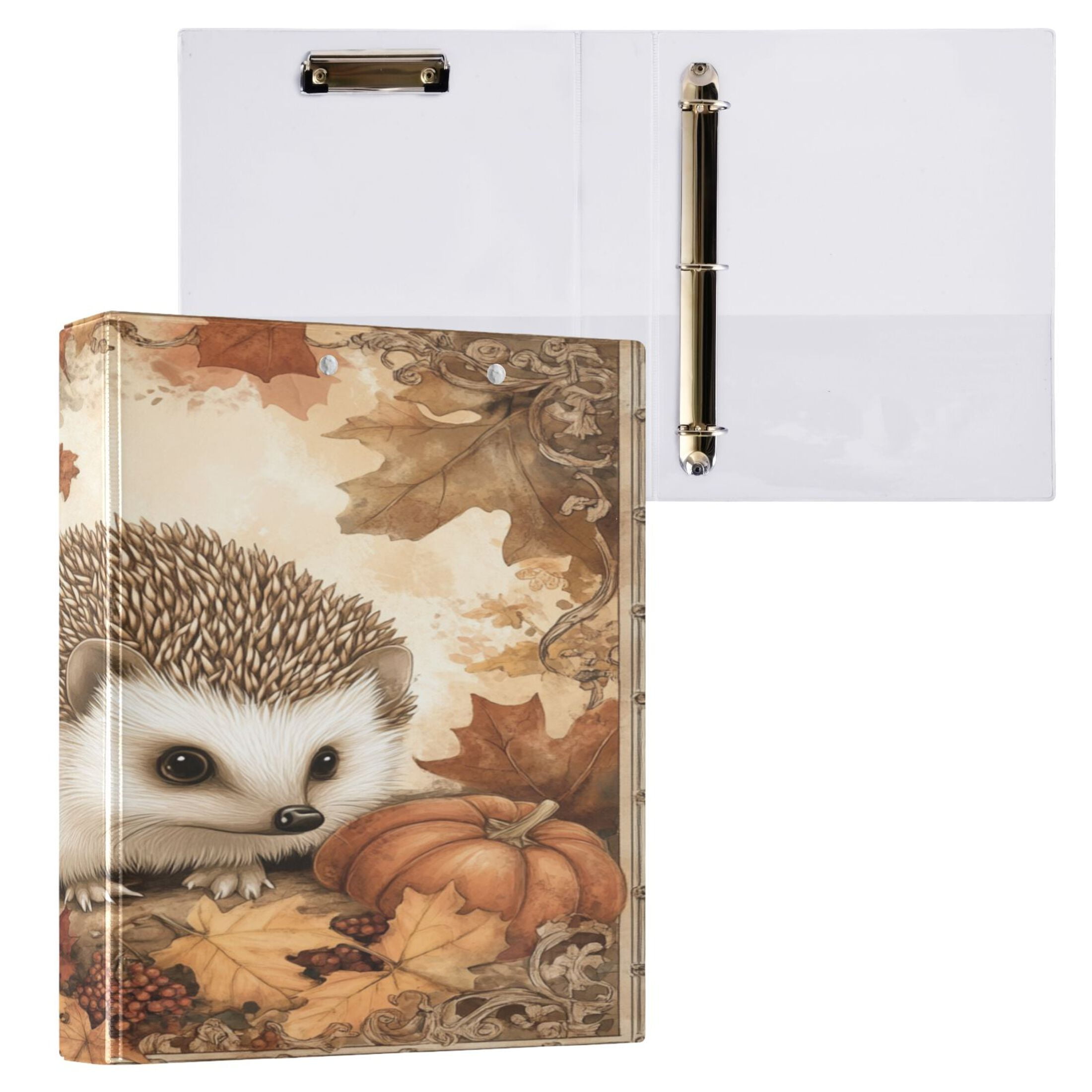 Ring Binders Cute Little Hedgehog Presentation1.5-inch, Slant Ring One ...