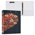 Ring Binders Design Forals Heart Presentation1.5-inch, Slant Ring One ...
