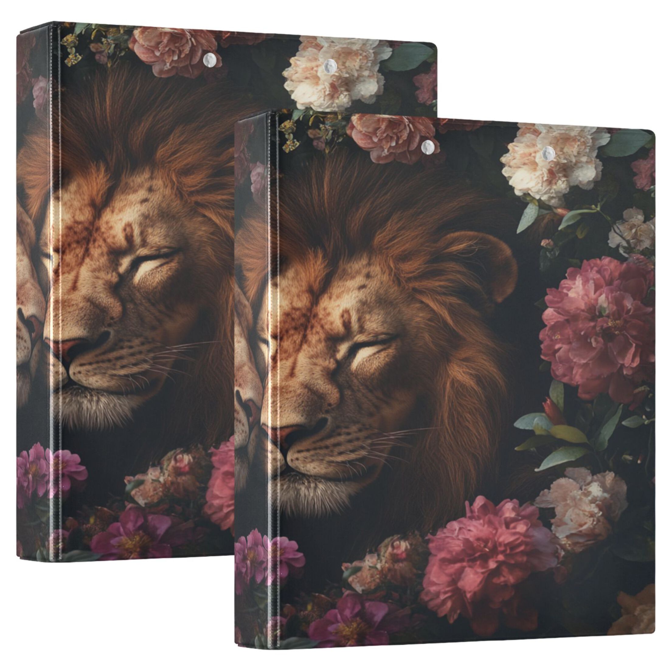 Ring Binders Lioness in Floral Setting Presentation1.5-inch, Slant Ring ...