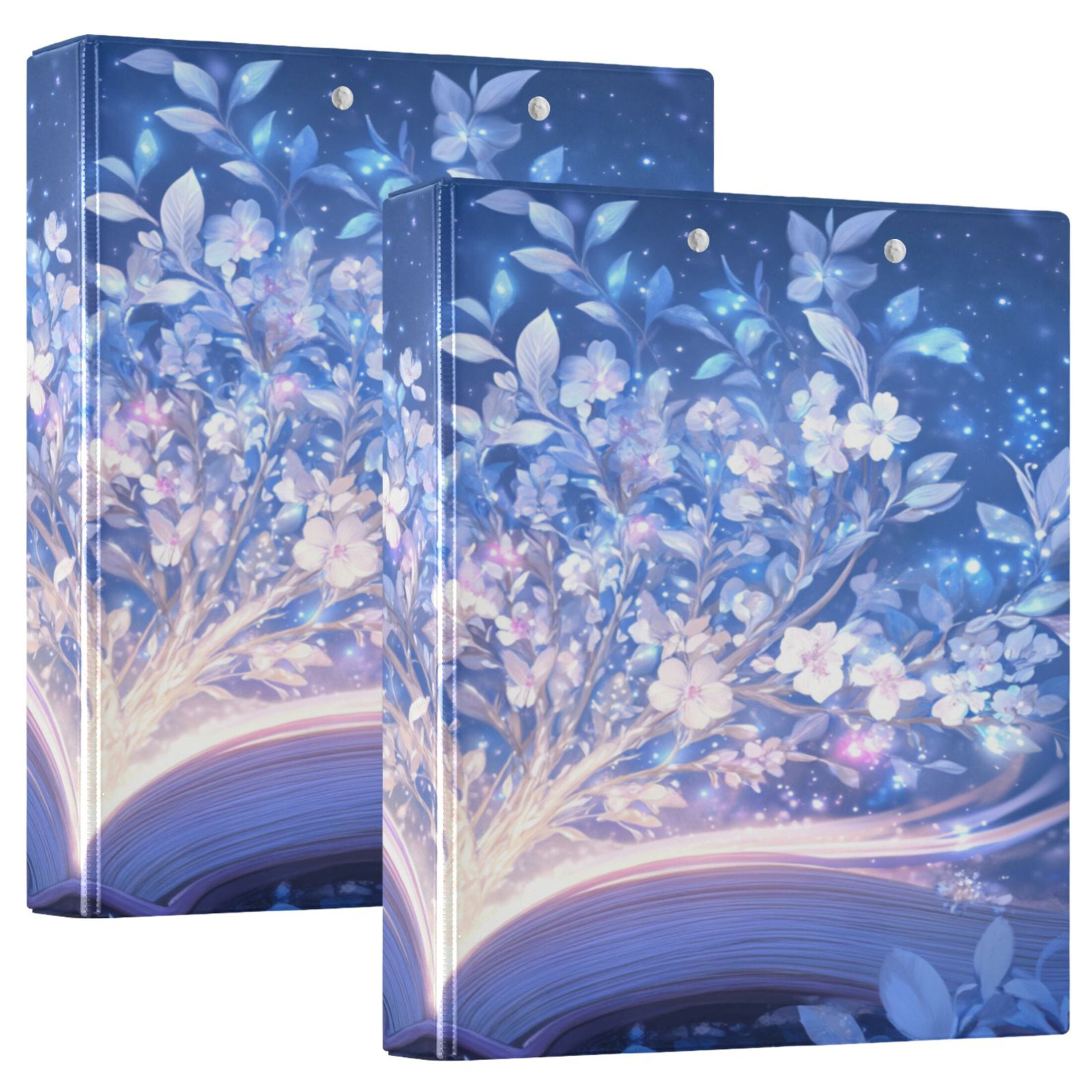 Ring Binders Magical Book with Flowers Presentation1.5-inch, Slant Ring ...