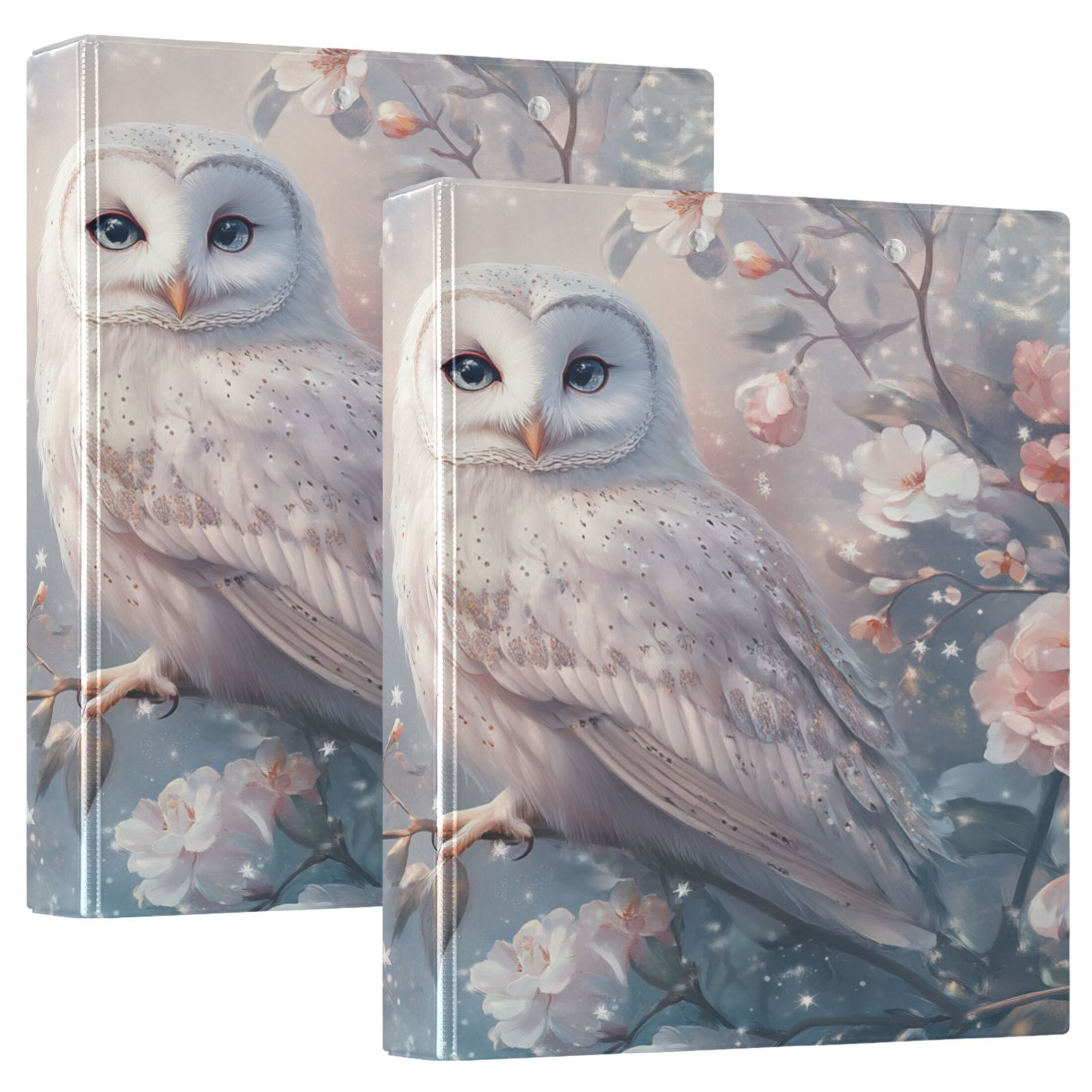 Ring Binders Owl with Flowers Presentation1.5-inch, Slant Ring One ...
