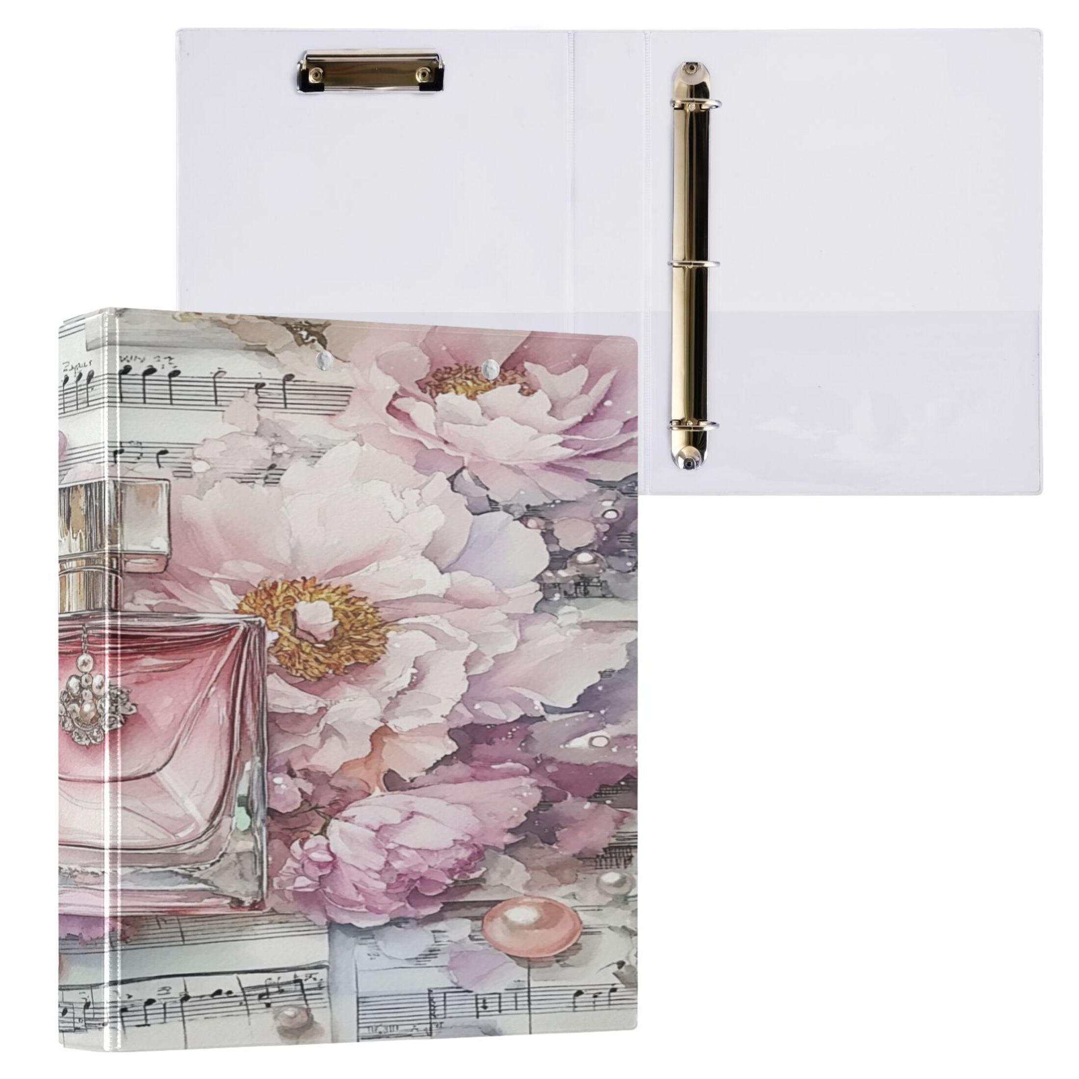 Ring Binders Perfume Flowers Sheet Music Presentation1.5-inch, Slant ...