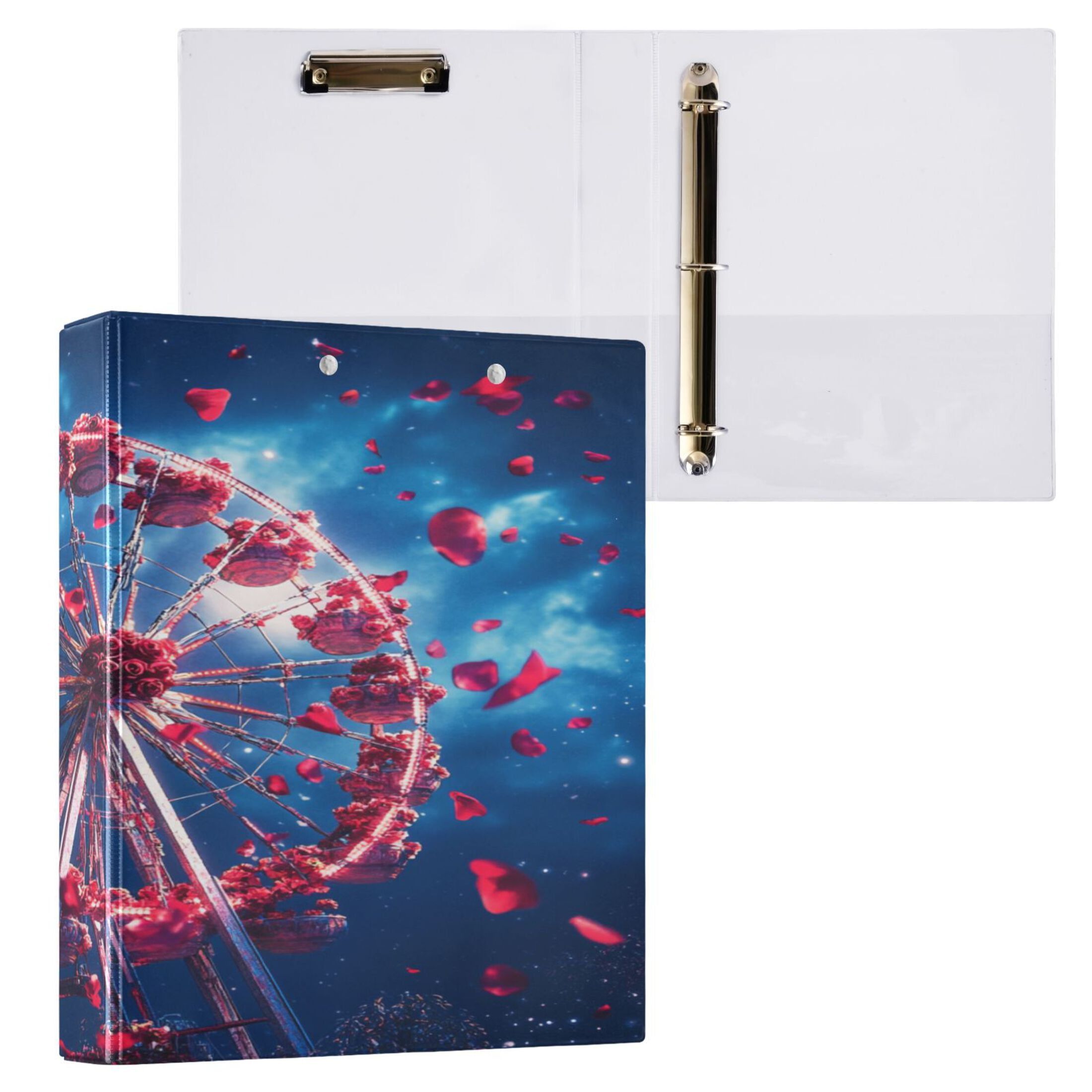 Ring Binders Roses Of Ferris Wheel Painting Presentation1.5-inch, Slant ...
