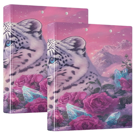 Ring Binders Snow Leopard Fantasy Art Presentation1.5-inch, Slant Ring ...