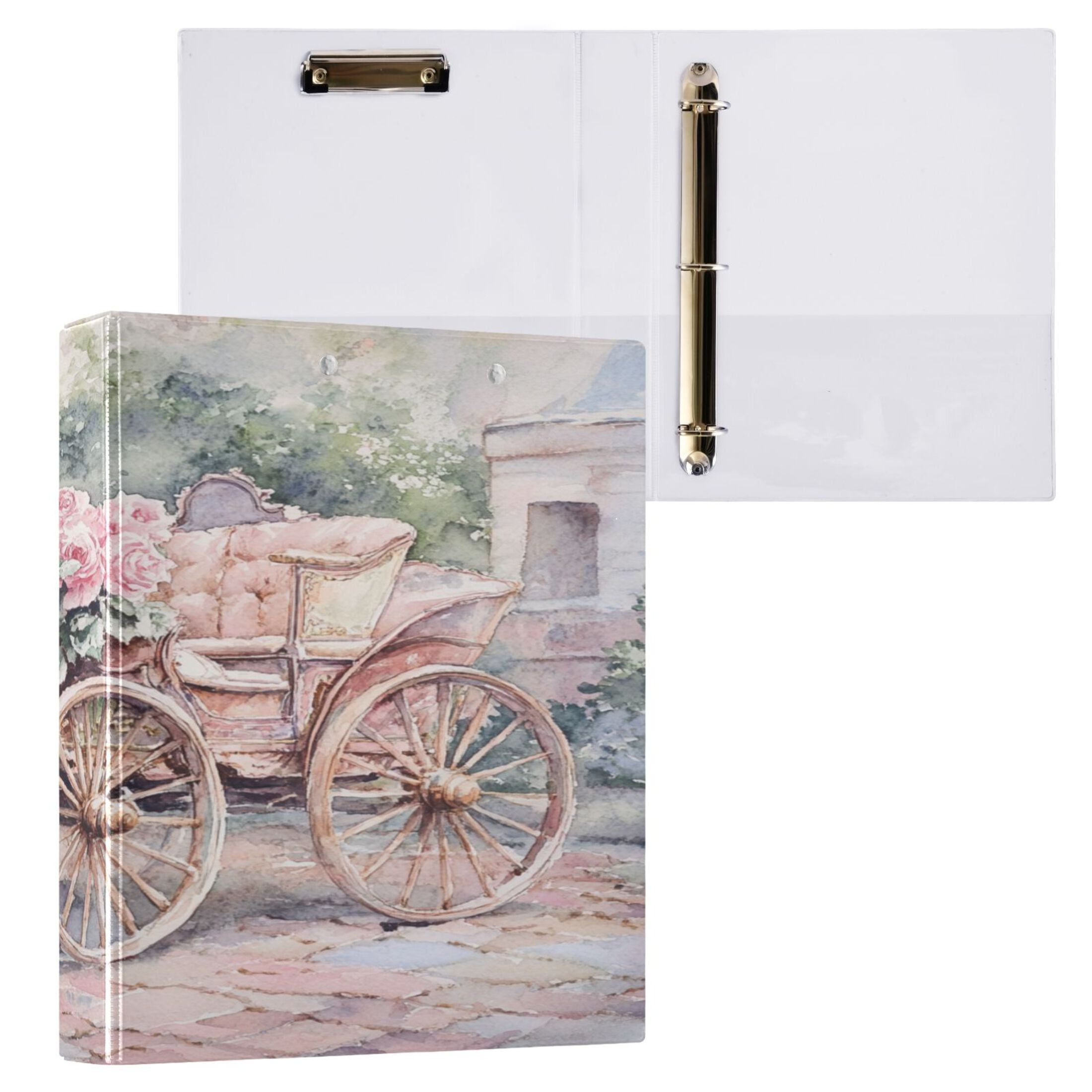 Ring Binders Victorian Carriage Roses Pattern Presentation1.5-inch ...