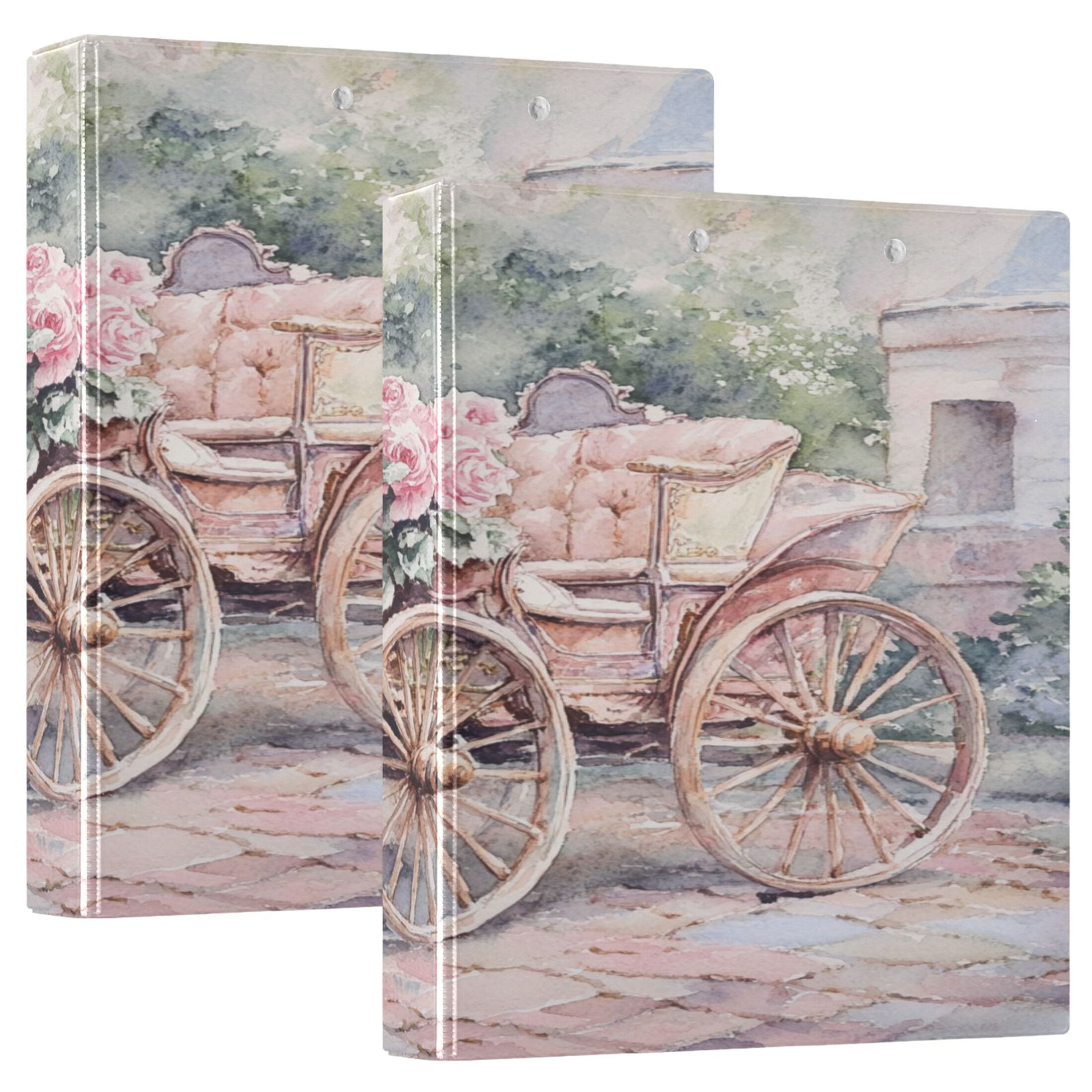 Ring Binders Victorian Carriage Roses Pattern Presentation1.5-inch ...