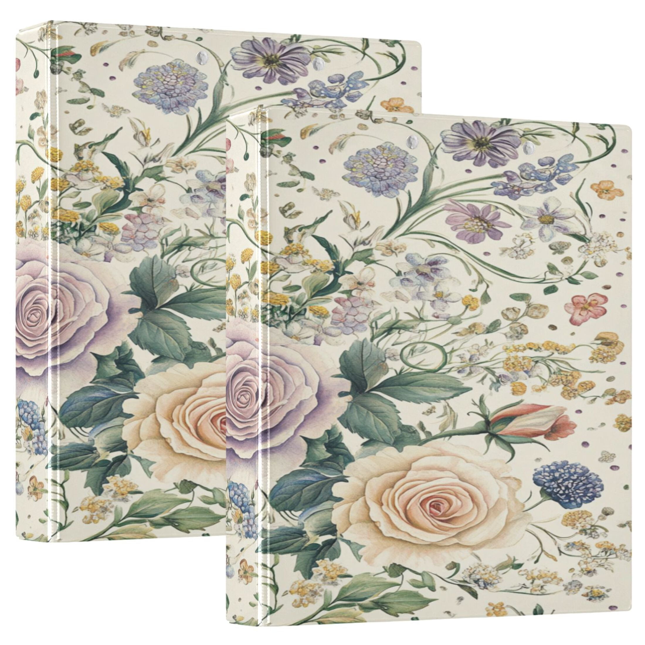 Ring Binders Whimsical Garden: Pastel Floral Design Presentation1.5 ...