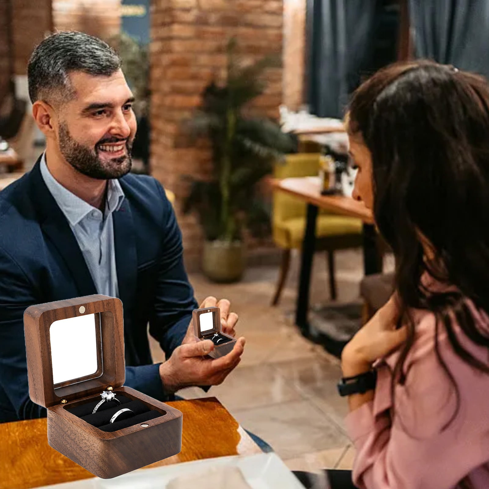 Ring Box Jewelry Box Wooden Ring Box Engagement Ring Box With Slot ...