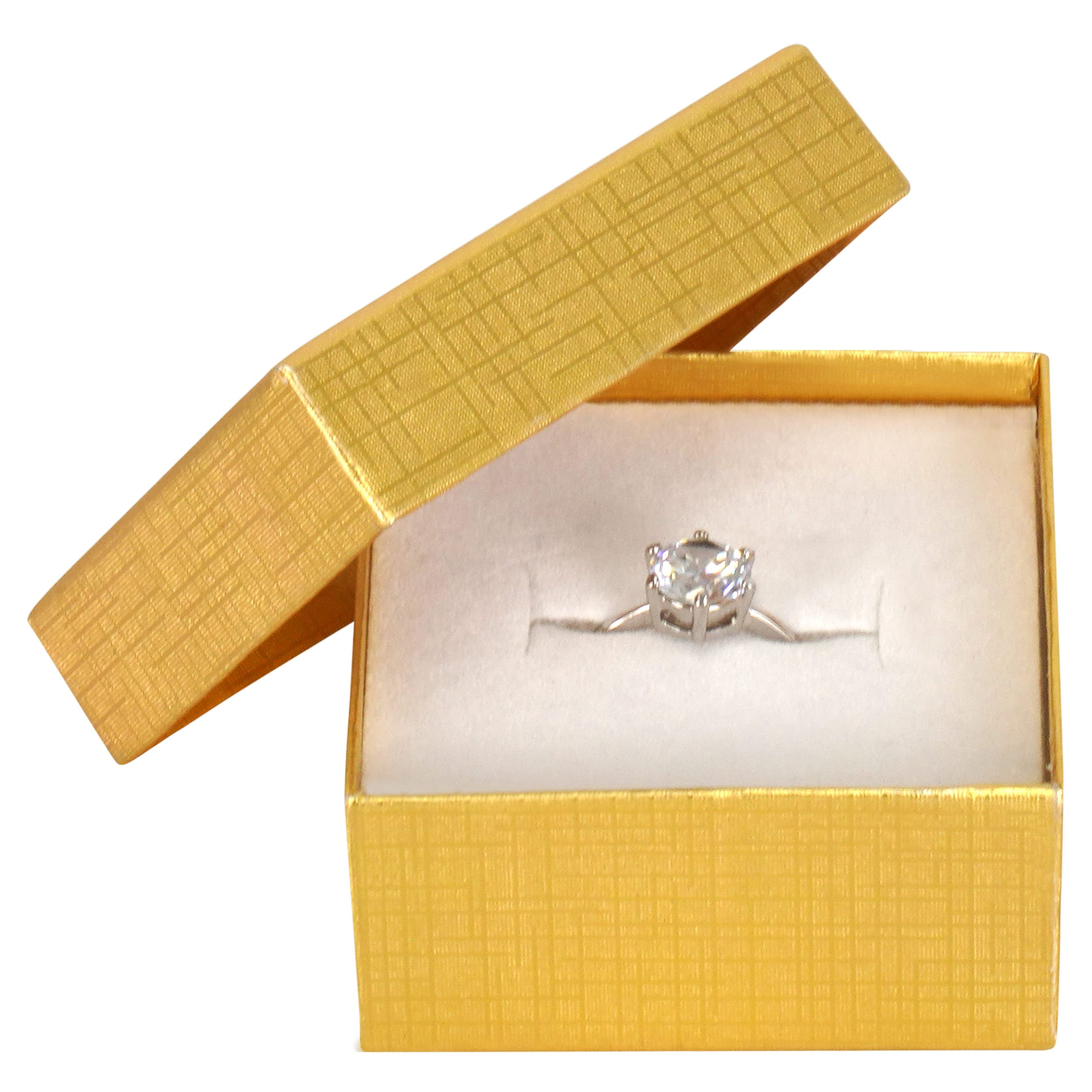 Ring Boxes Bulk 10 Pack - 2"x2"x1" Cardboard Jewelry Boxes with Lids ...