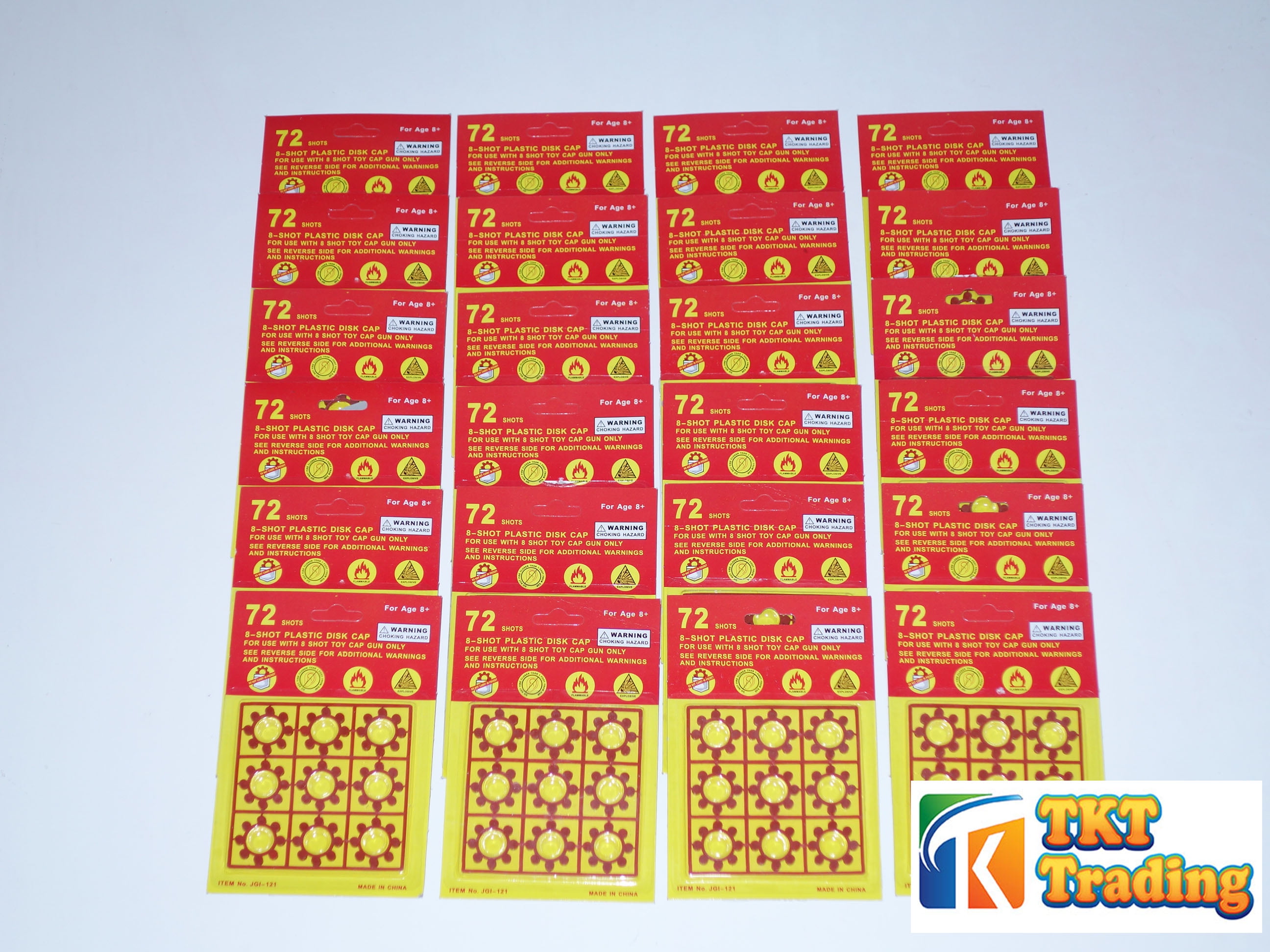 Ring Cap, 8 Shots Ring Cap for Toy Cap Gun 24 Cards Total 1728 Shots ...