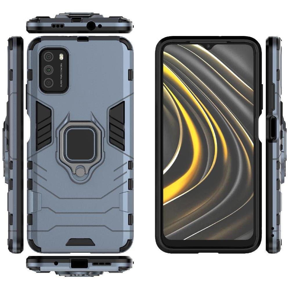 Ring Car Mount Kickstand Case For Xiaomi Poco M3 Kickstand Shockproof ...