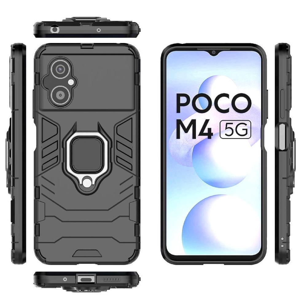 Ring Car Mount Kickstand Case For Xiaomi Poco M4 5G/4G Metal Ring ...