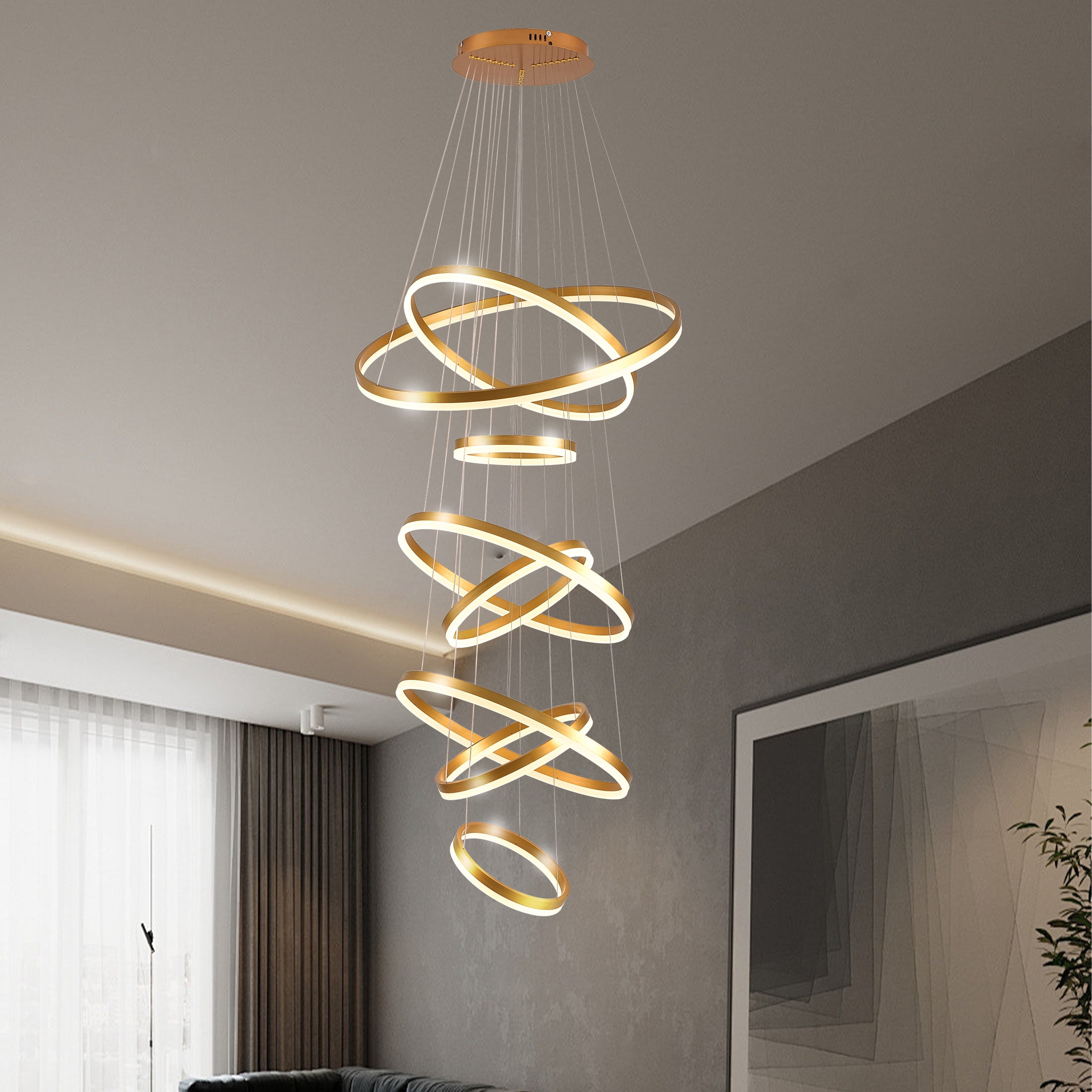 Ring Chandelier Light Fixtures Ceiling Light Modern Led Ring Chandelier ...