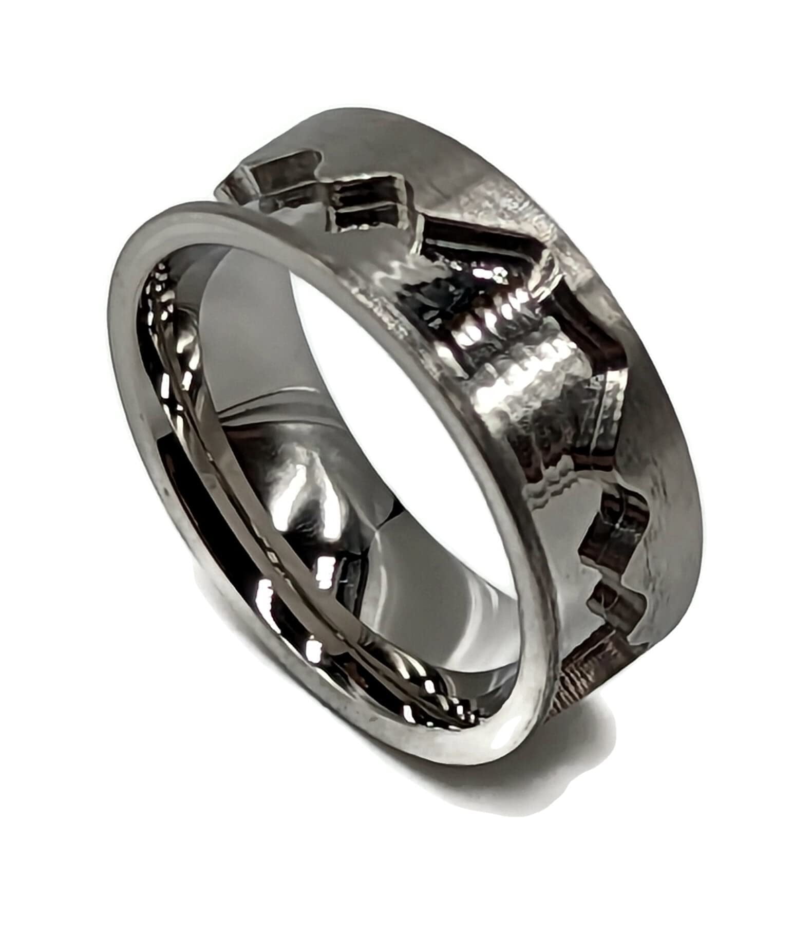 Ring Core Blank for Inlay Jewelry Making (8mm Stainless Steel Mountain ...