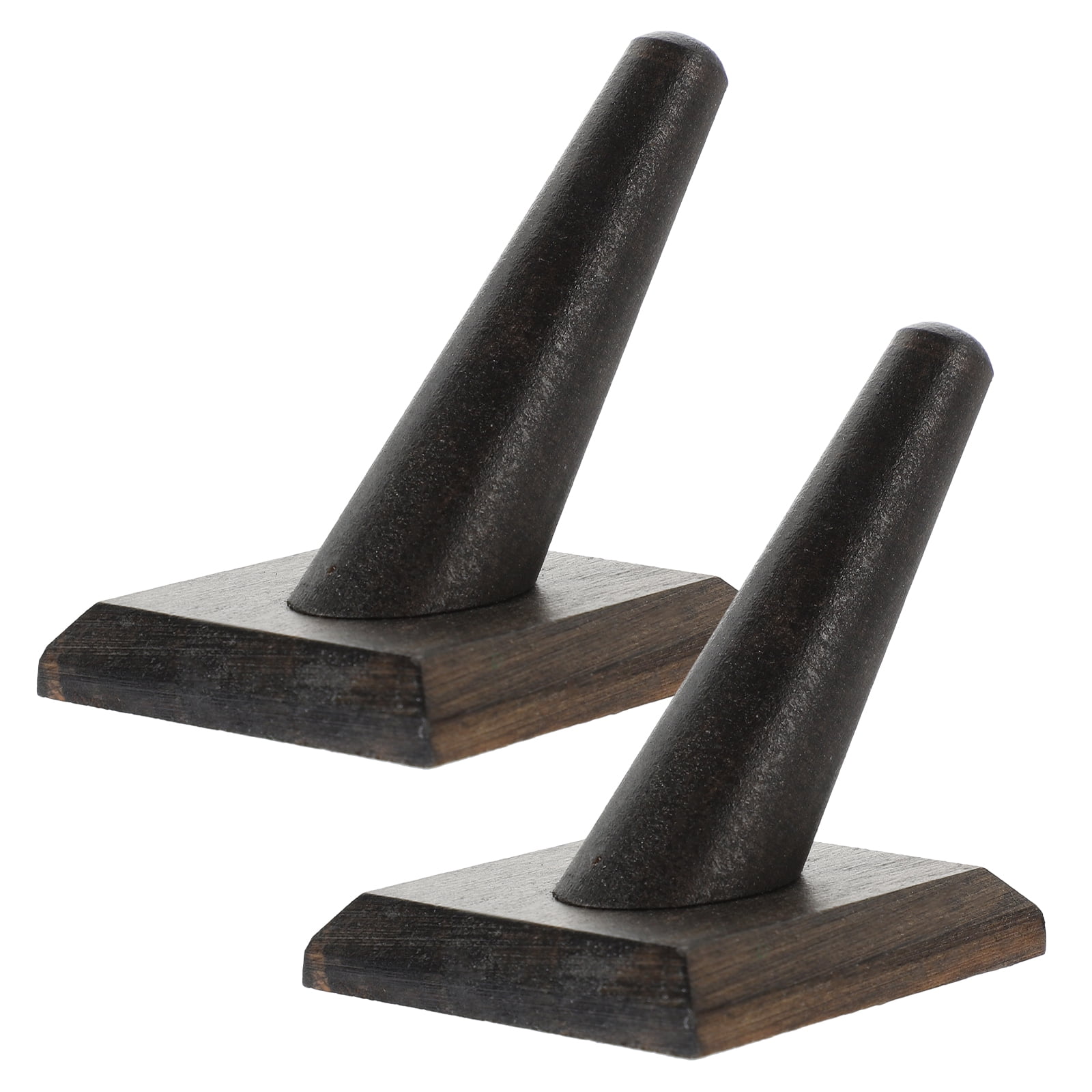 Ring Display Base Wooden Stand Pillarholder Jewelry Shelf Organizer for ...