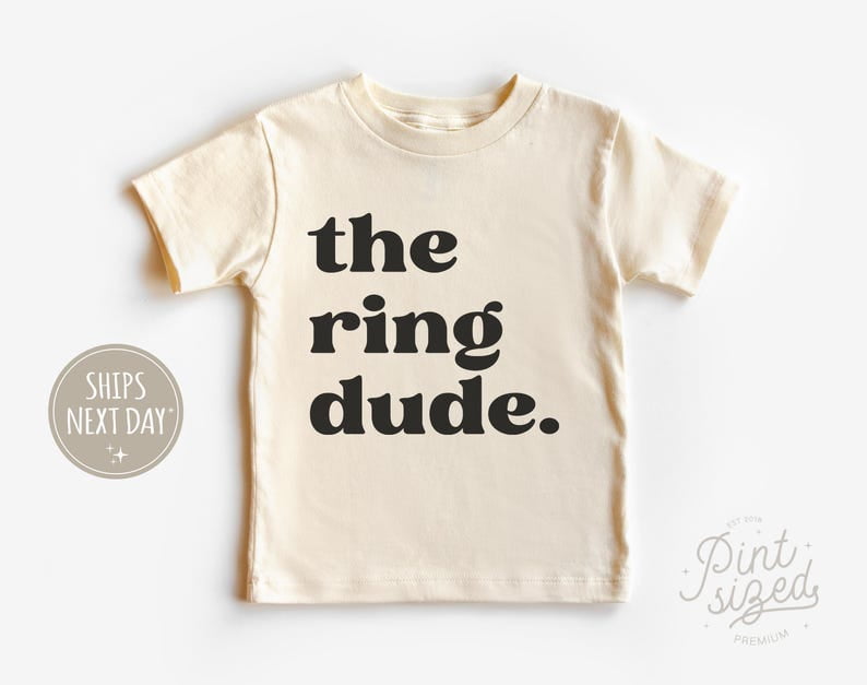 The Ring Dude Toddler Shirt - Cute Ring Bearer Shirt, Ring Security ...