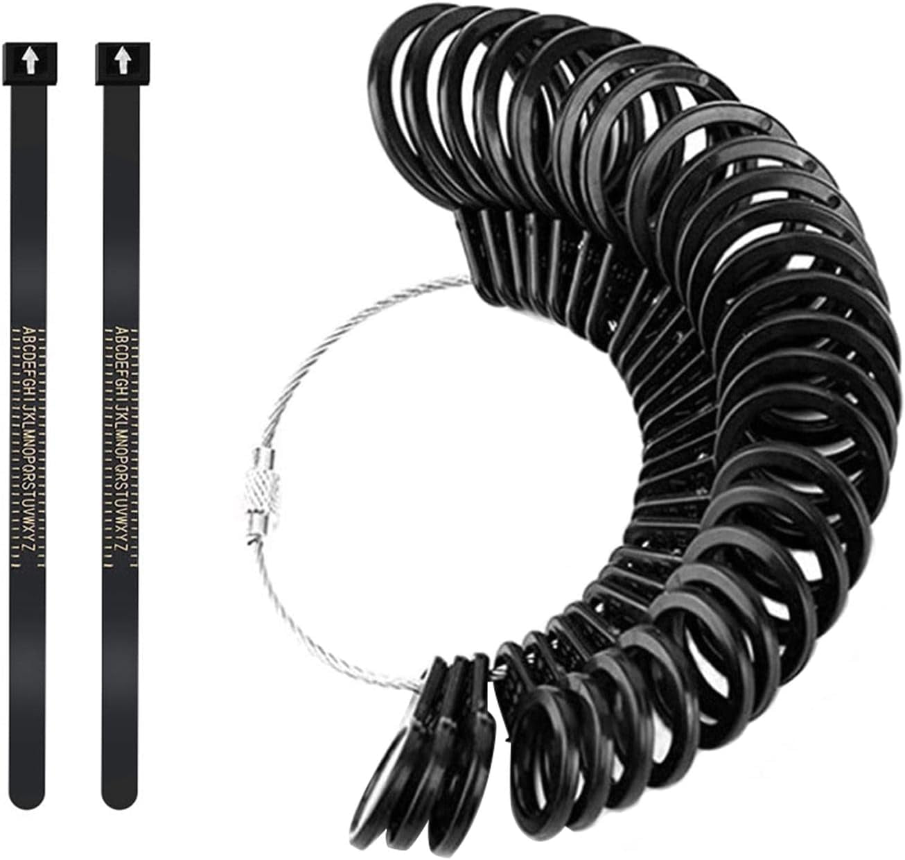 Ring Gauge UK Sizes, Ring Sizer UK, Ring Sizer Gauge Set, A-Z Ring Size ...