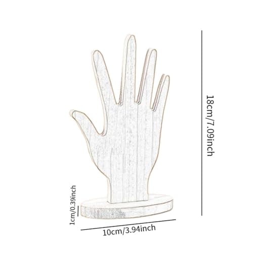 Ring Holder Jewelry Display Stand Organization Wooden Hand Form with ...
