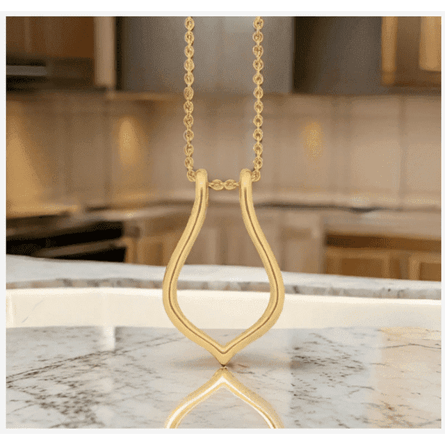 Ring Holder Necklace 14K Gold Plated , Engagement Magic Ring Keeper ...