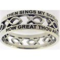 Ring-How Great Thou Art-Cutout Ichthus-Style 839-(Sterling Silver)-Size ...
