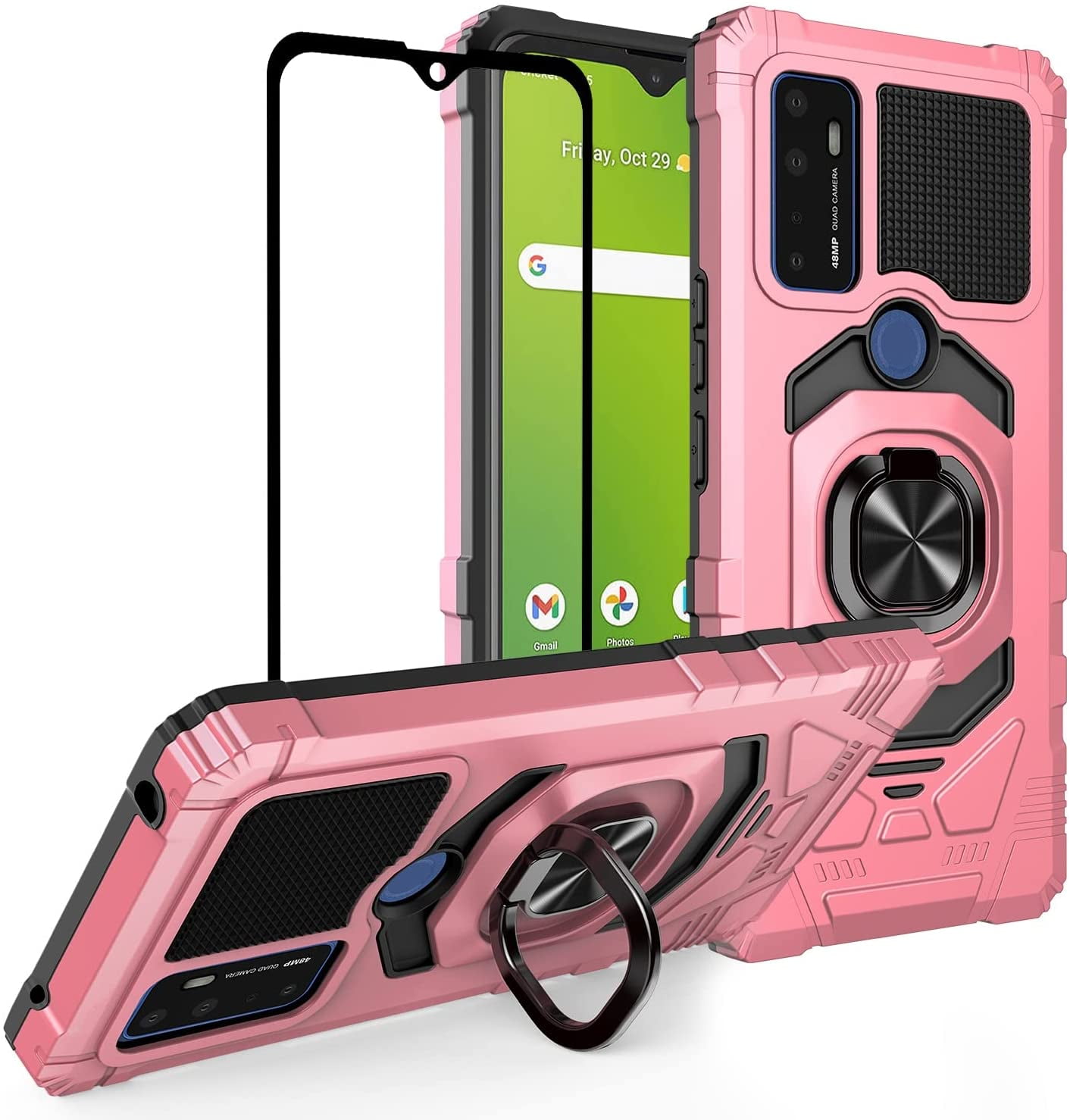 Ring Kickstand Phone Case for AT&T Radiant Max 5G / Cricket Dream 5G ...