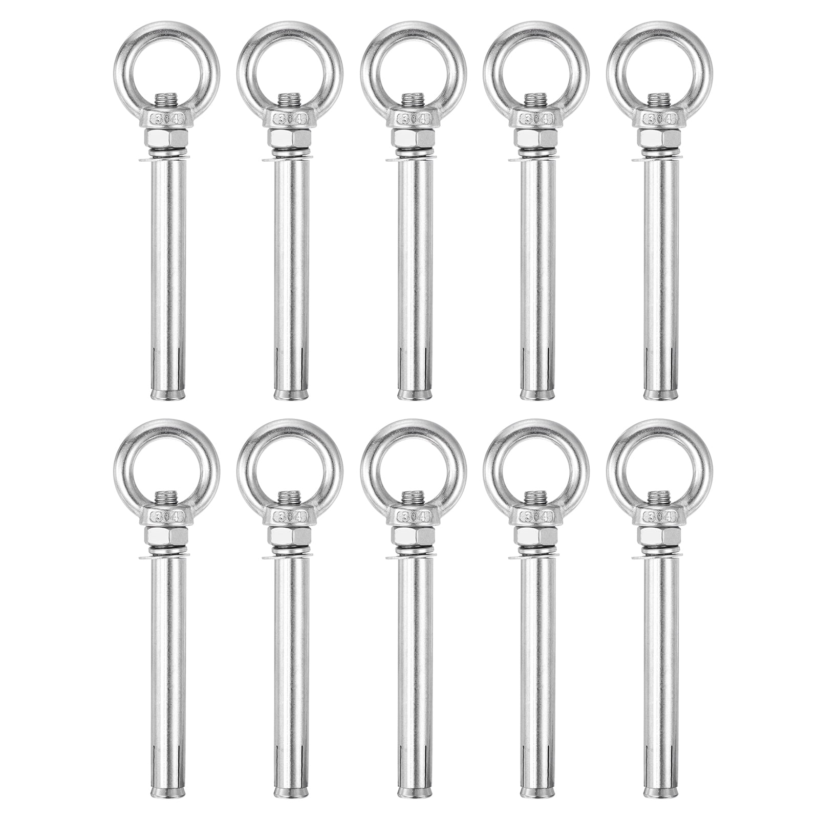 Uxcell 304 Stainless Steel Ring Lifting Expansion Eyebolt with Eye Ring ...