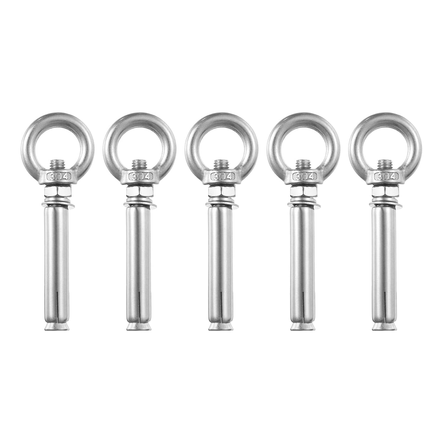 Ring Lifting Expansion Eyebolt, 5pcs M8x80mm 304 Stainless Steel ...