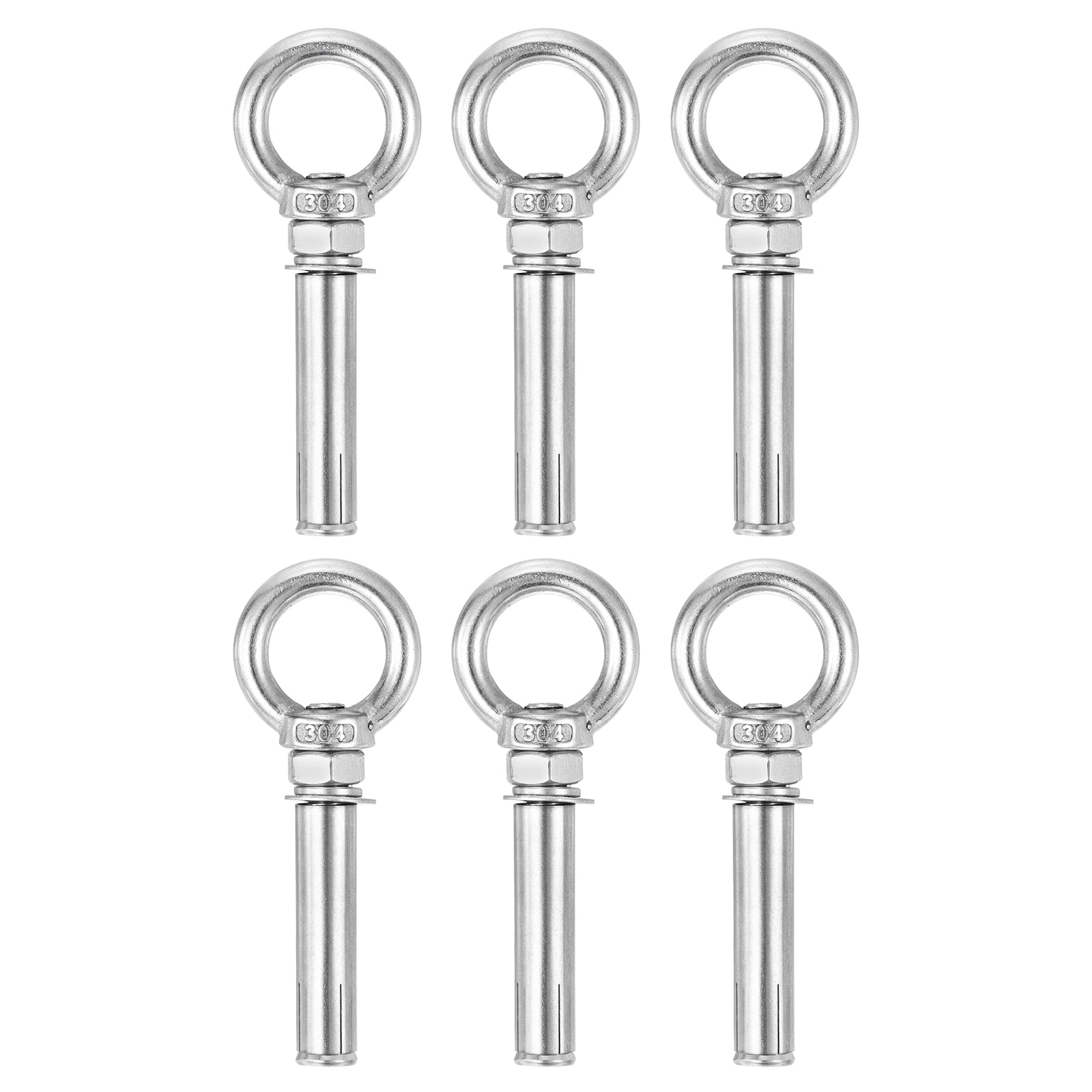 Uxcell 304 Stainless Steel Ring Lifting Expansion Eyebolt with Eye Ring ...