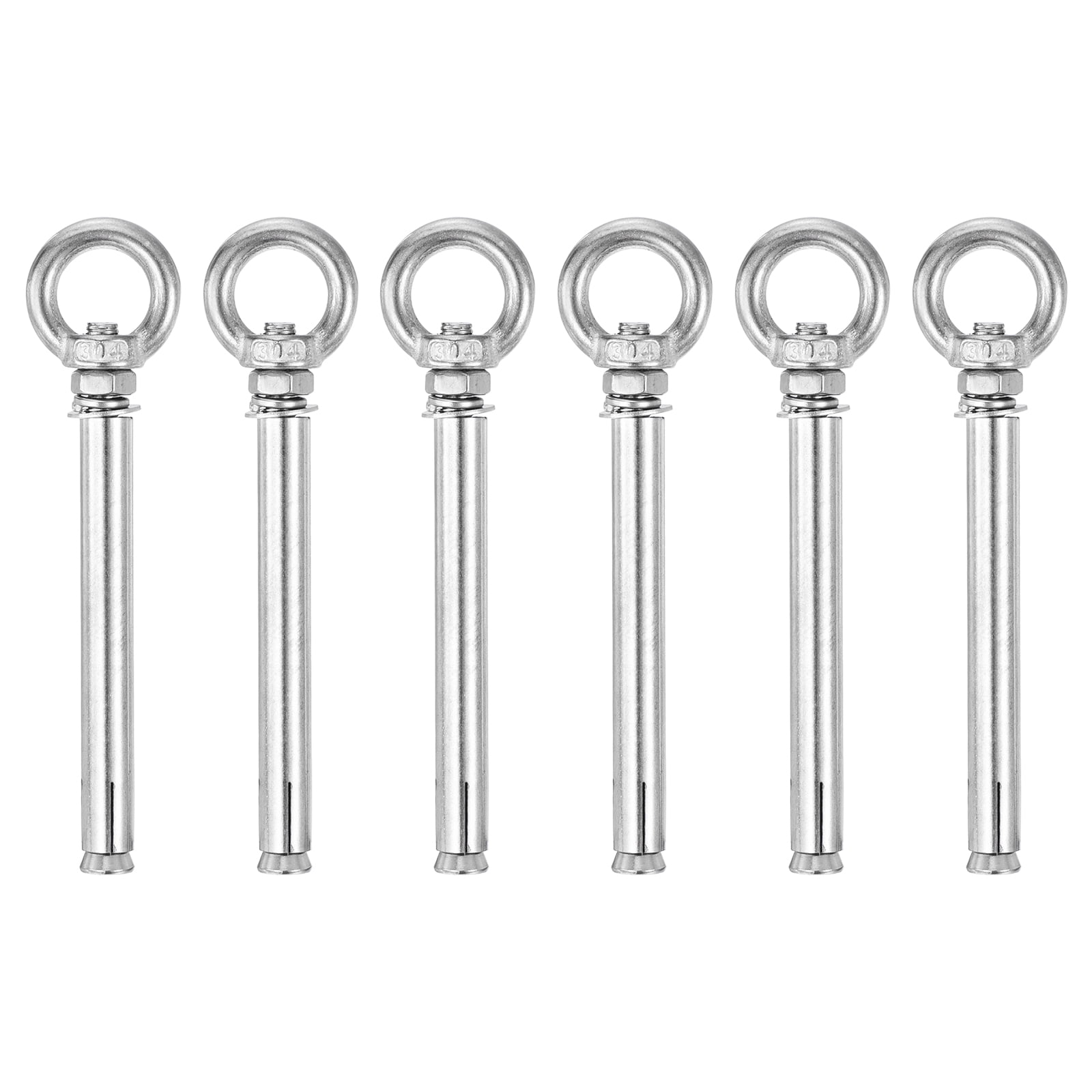 Uxcell 304 Stainless Steel Ring Lifting Expansion Eyebolt with Eye Ring ...